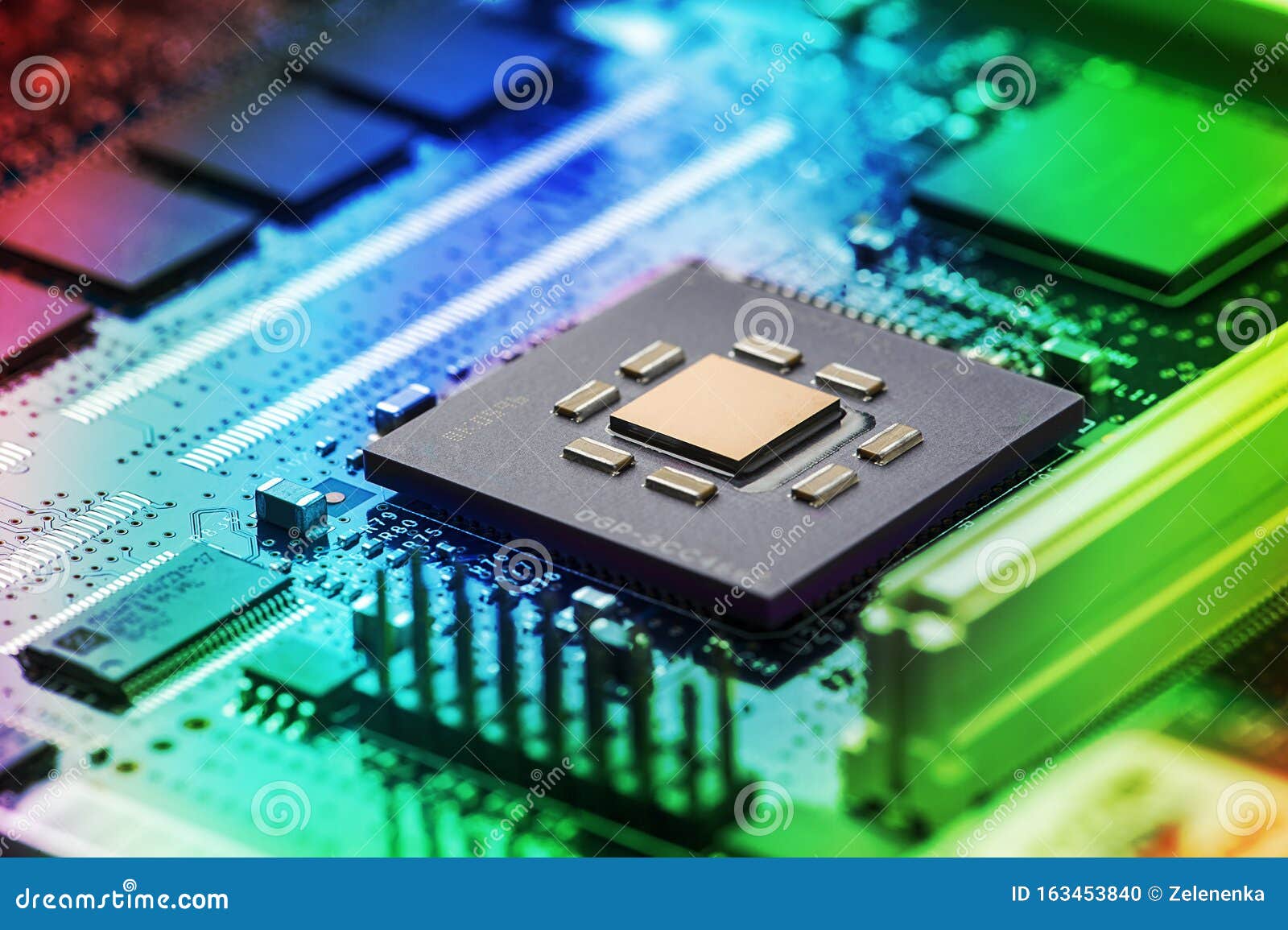 High Tech Circuit Board stock photo. Image of banner - 163453840
