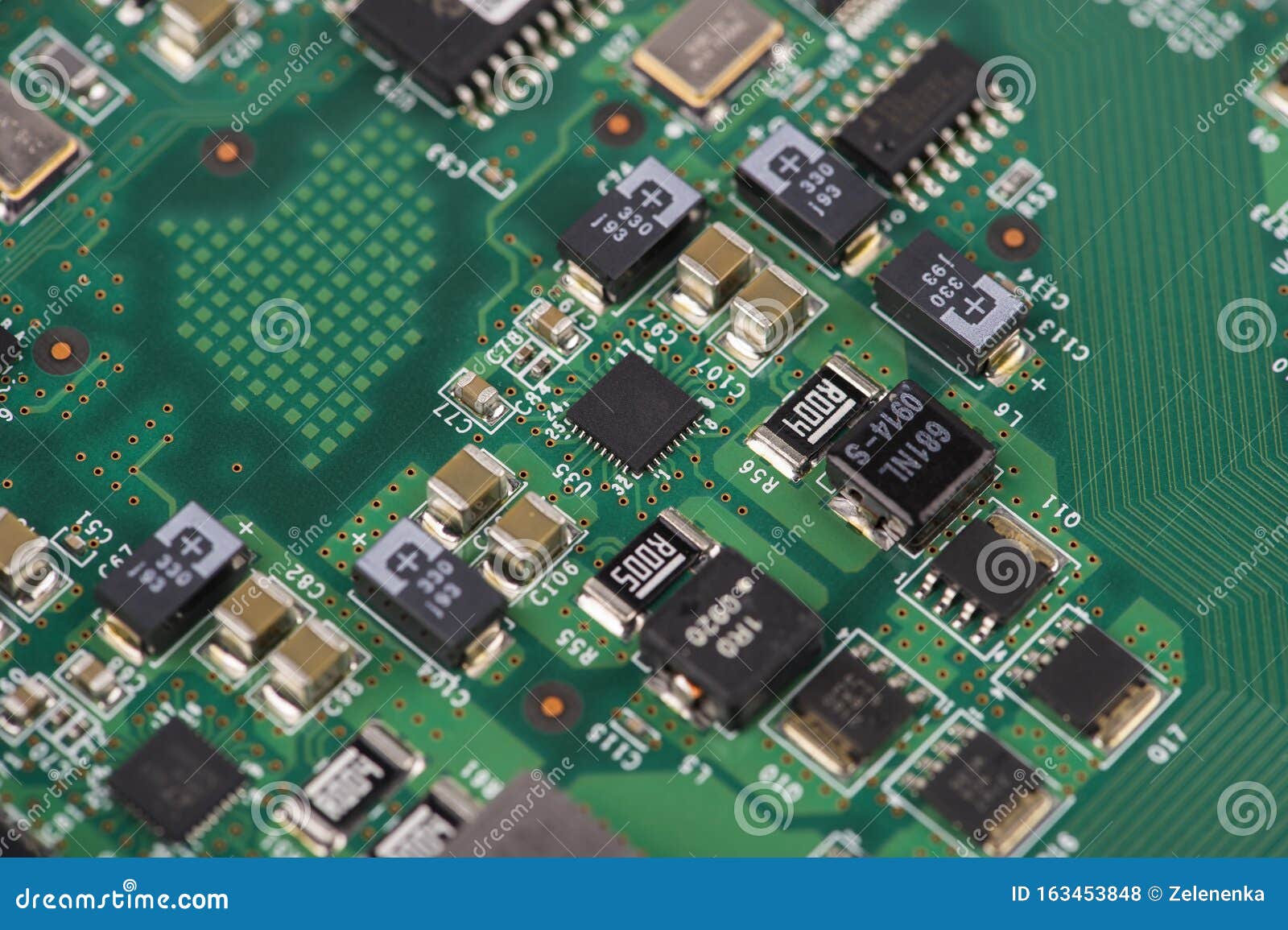 High Tech Circuit Board stock photo. Image of energy - 163453848