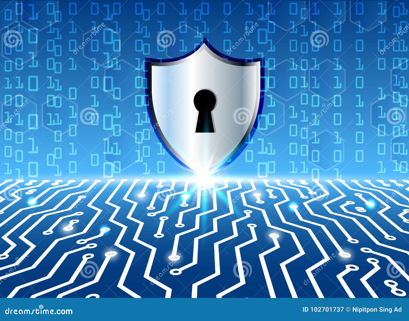 High-Tech Circuit Board and Key Lock Virtual Screen Technology Stock ...