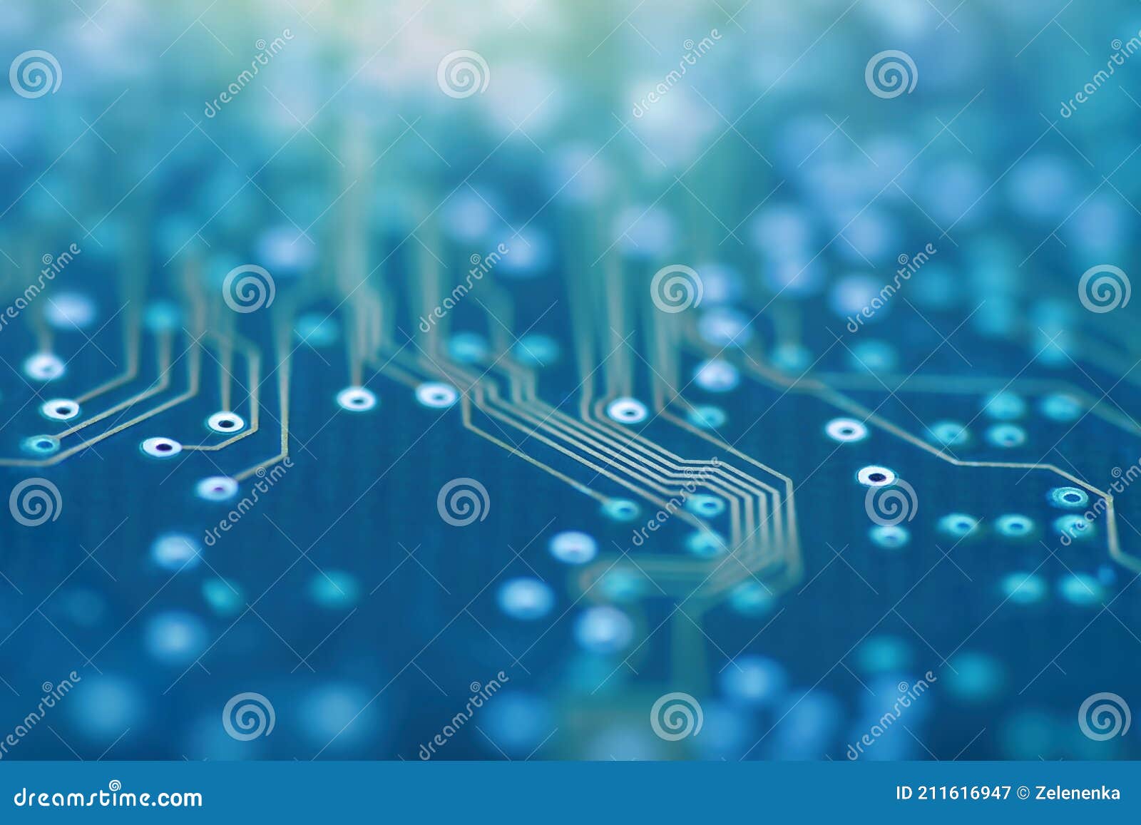 High Tech Circuit Board. Network Technology Background Stock Image ...