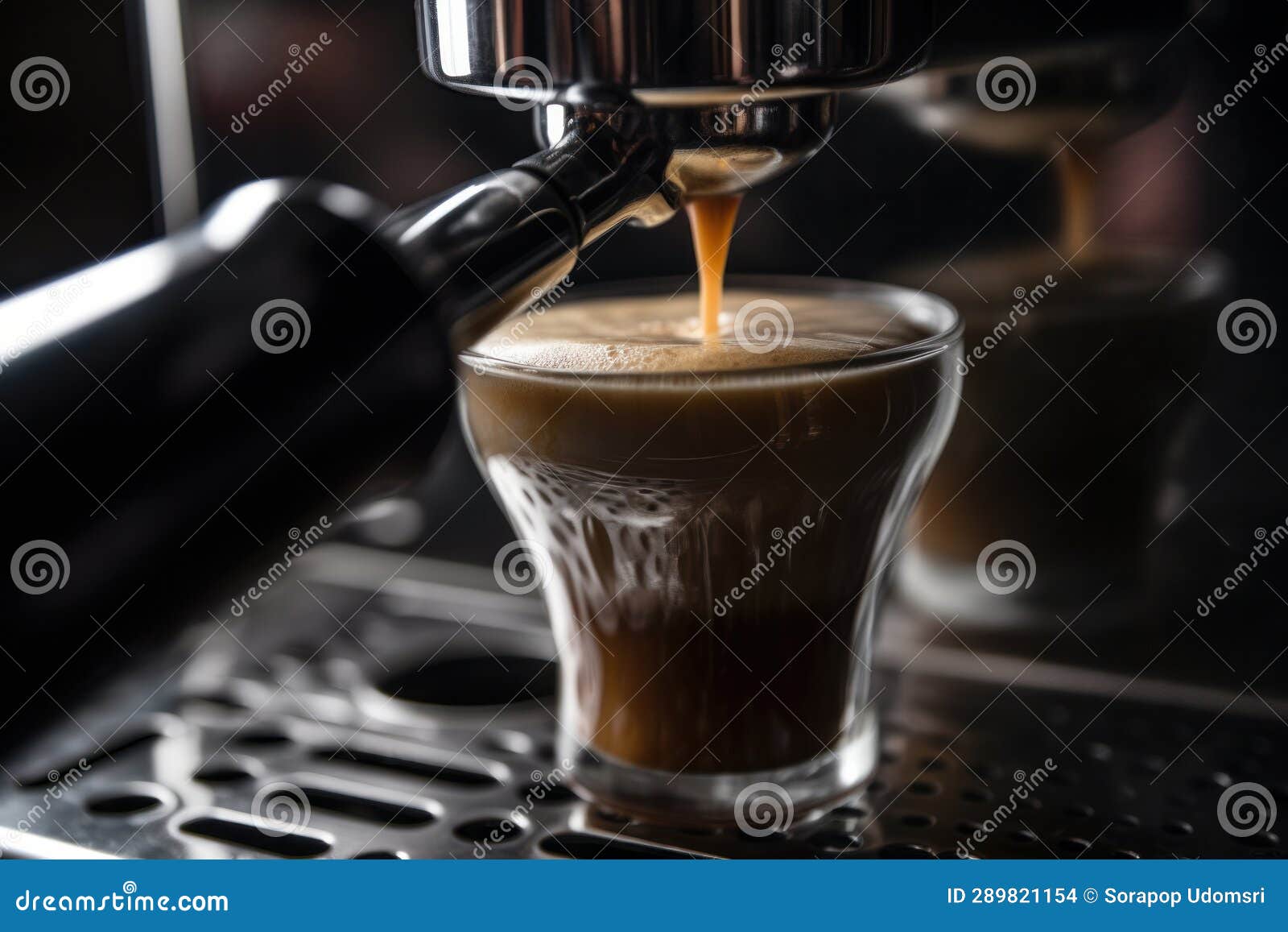 High-tech Coffee Machine Brewing Your Favorite Coffee Blend Stock Photo ...