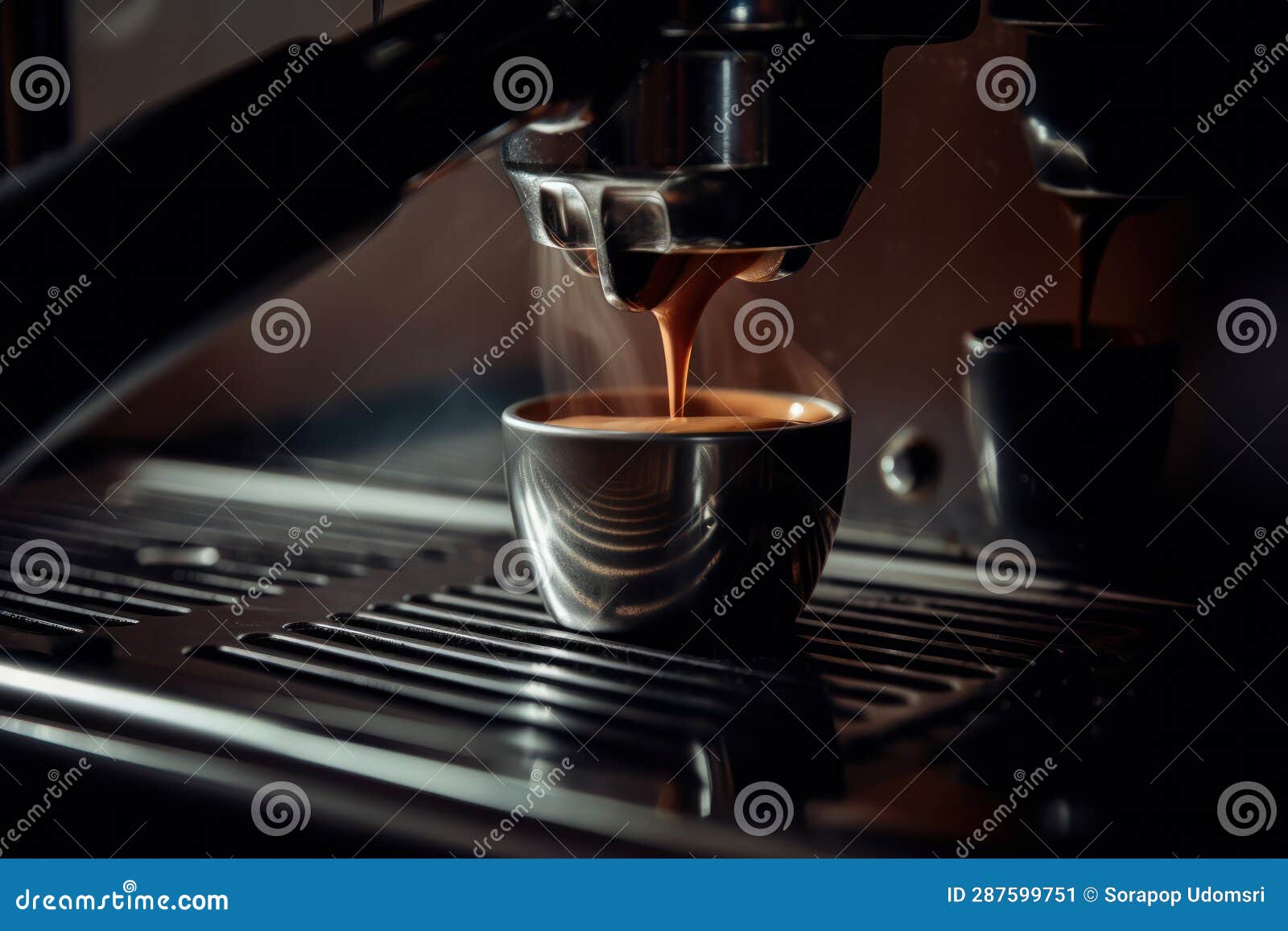 High-tech Coffee Machine Brewing Your Favorite Coffee Blend Stock ...