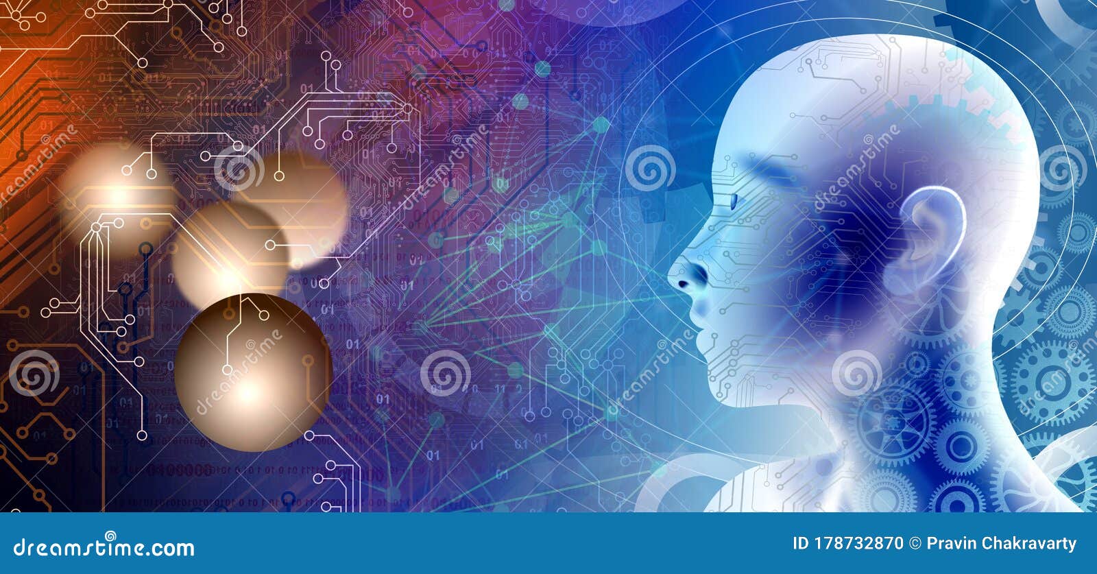 High-tech Cogs Technology Textured Background.Global Digital Technology ...