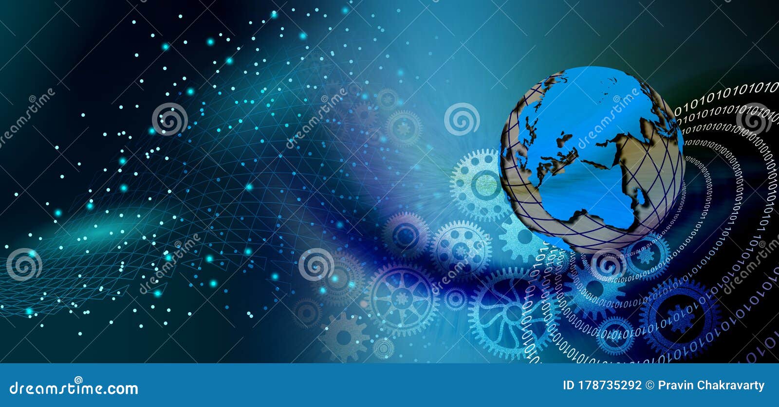 High-tech Cogs Technology Textured Background.Global Digital Technology ...