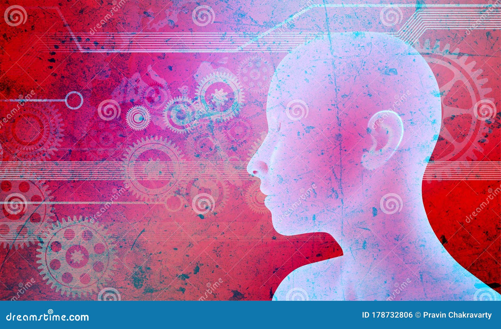 High-tech Cogs Technology Textured Background.Global Digital Technology ...