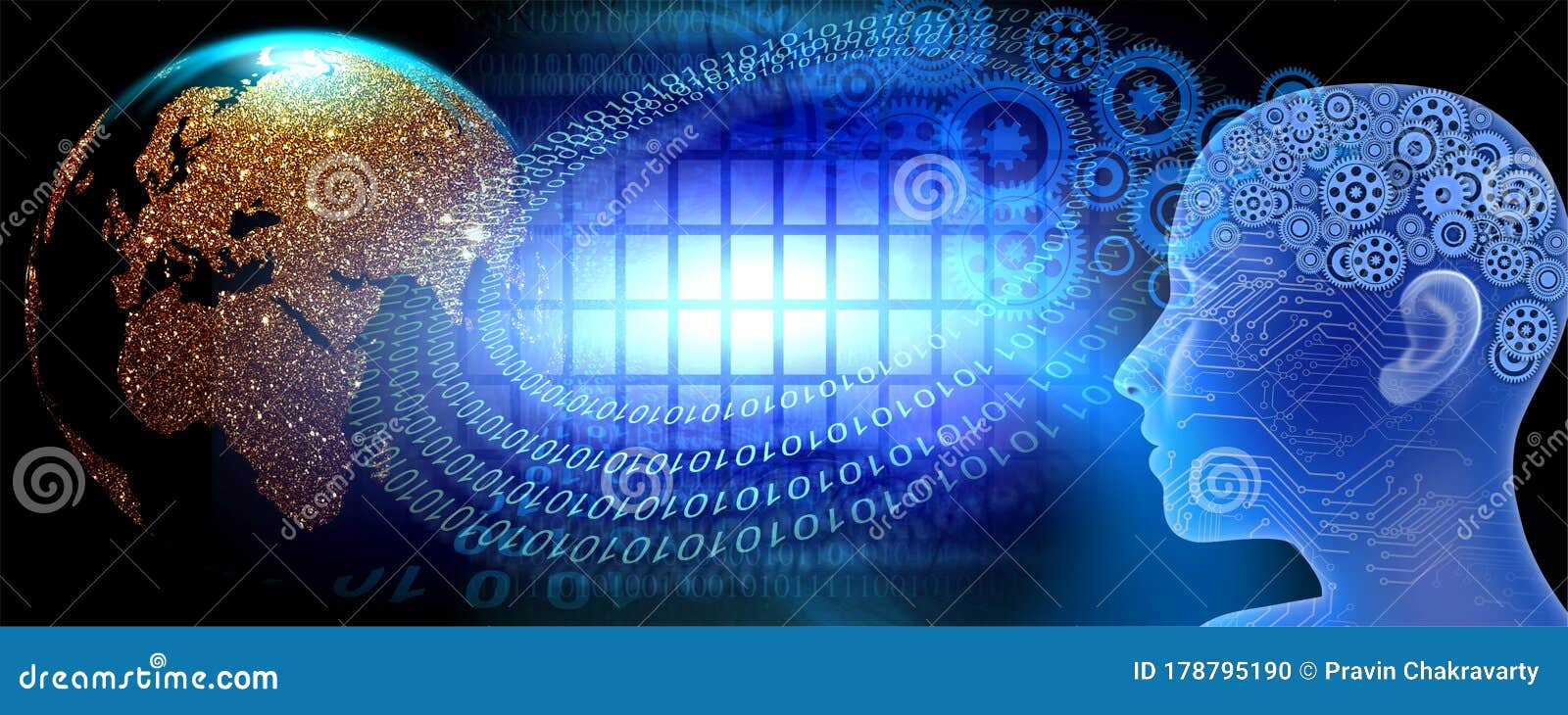 High-tech Cogs Technology Textured Background.Global Digital Technology ...