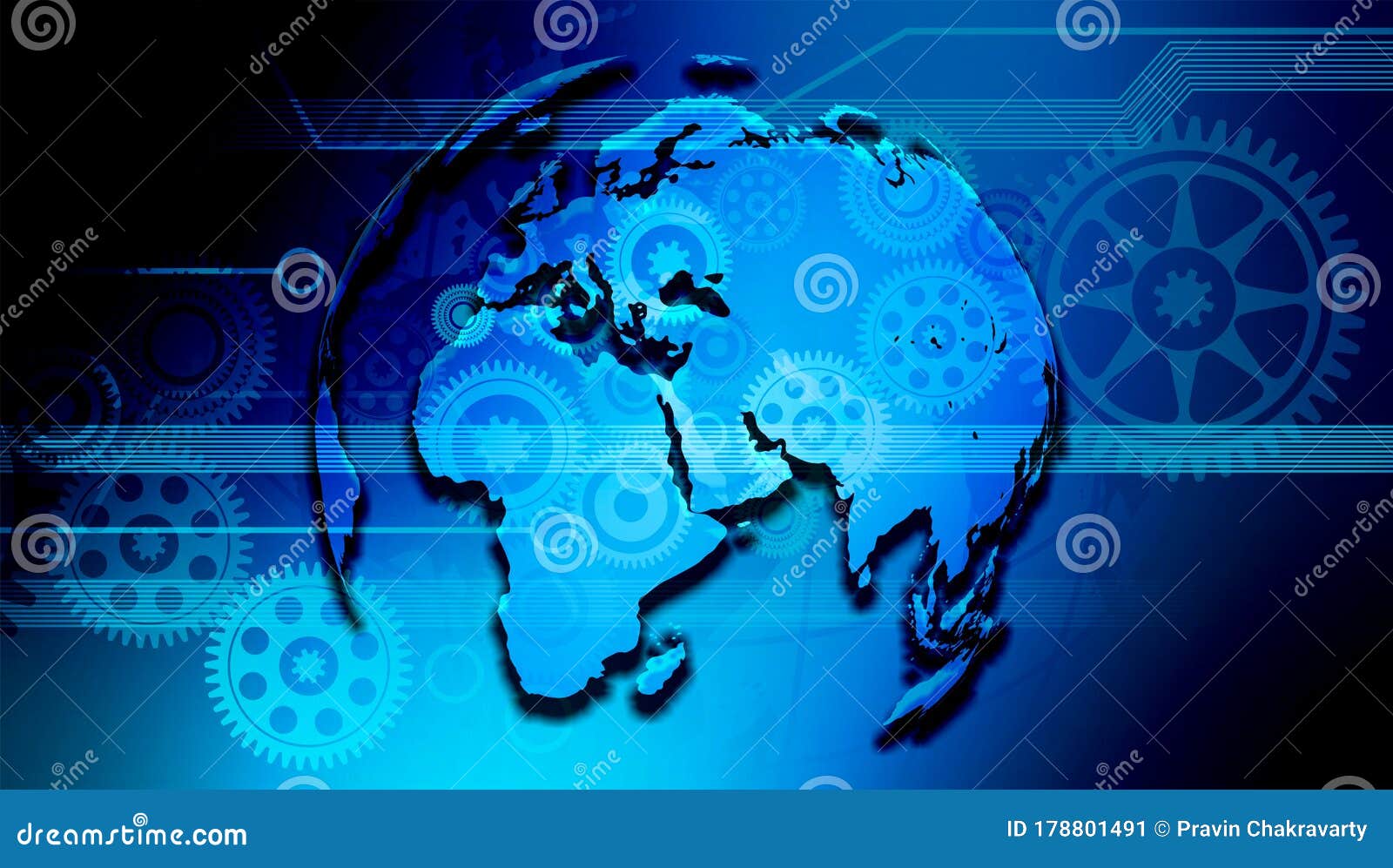 High-tech Cogs Technology Textured Background.Global Digital Technology ...