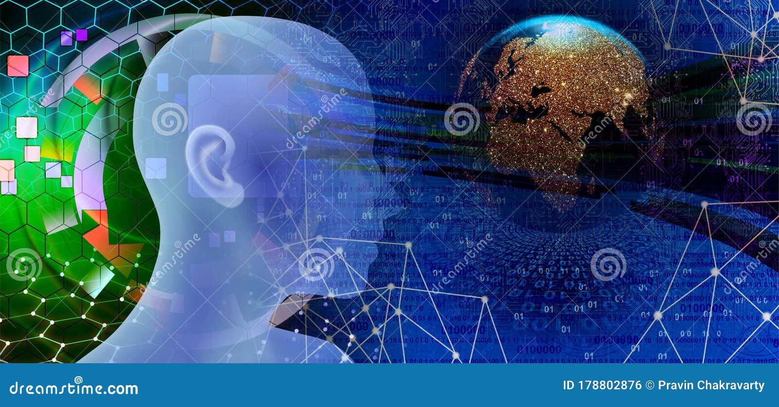 High-tech Cogs Technology Textured Background.Global Digital Technology ...