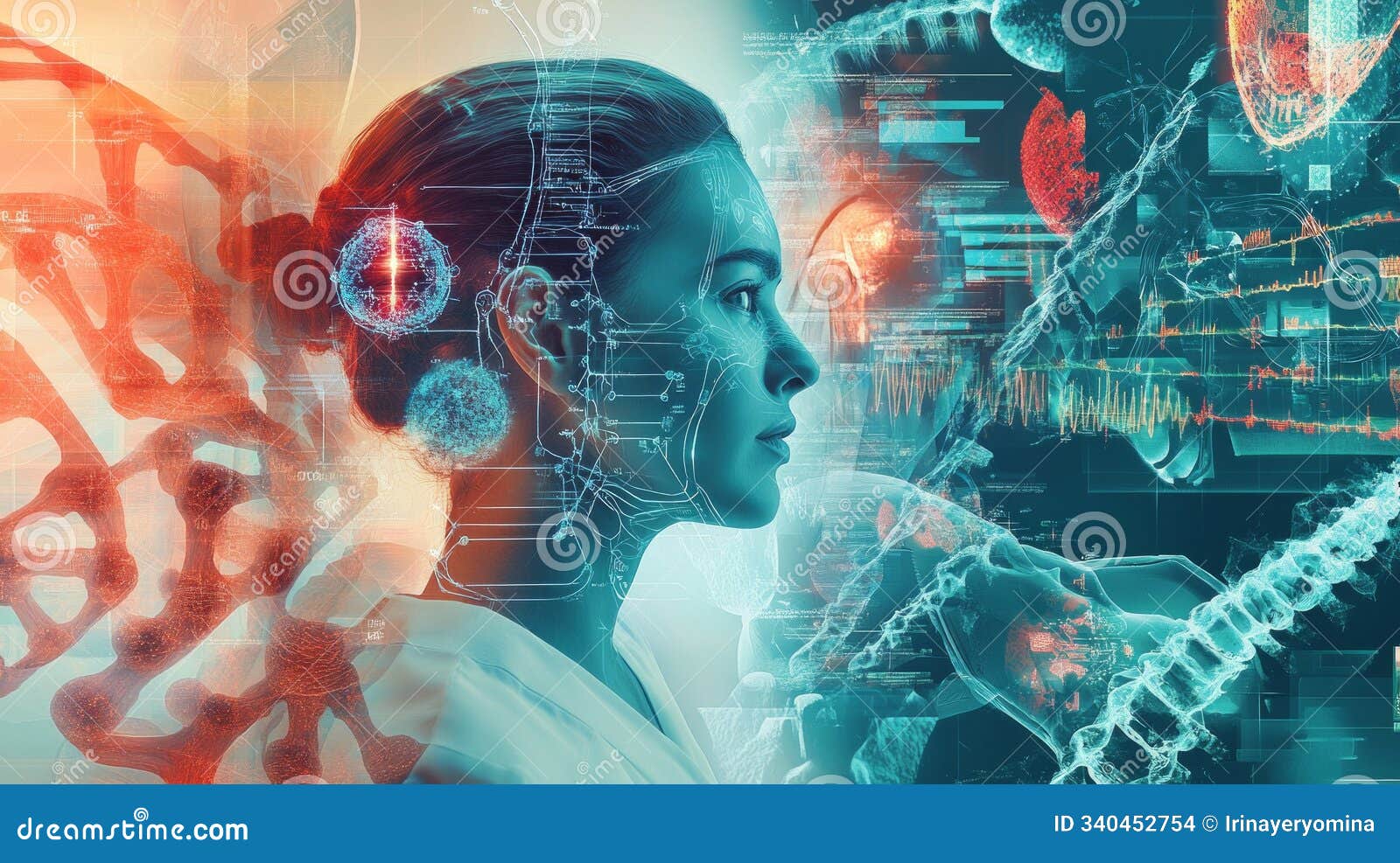 High-tech Collage Depicting the Integration of Artificial Intelligence ...