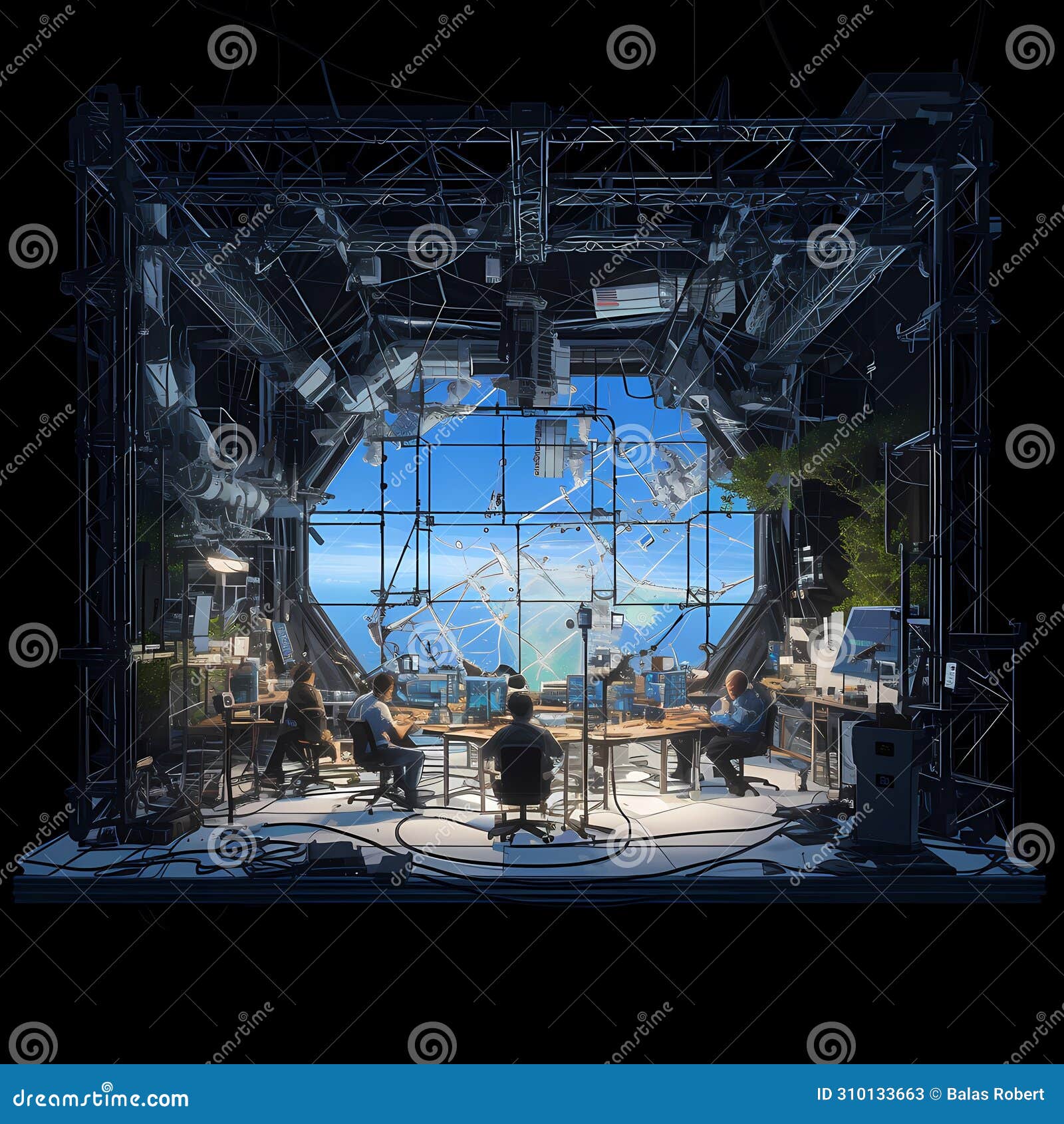 High-Tech Command Center - Future Tech Control Room Concept Stock ...