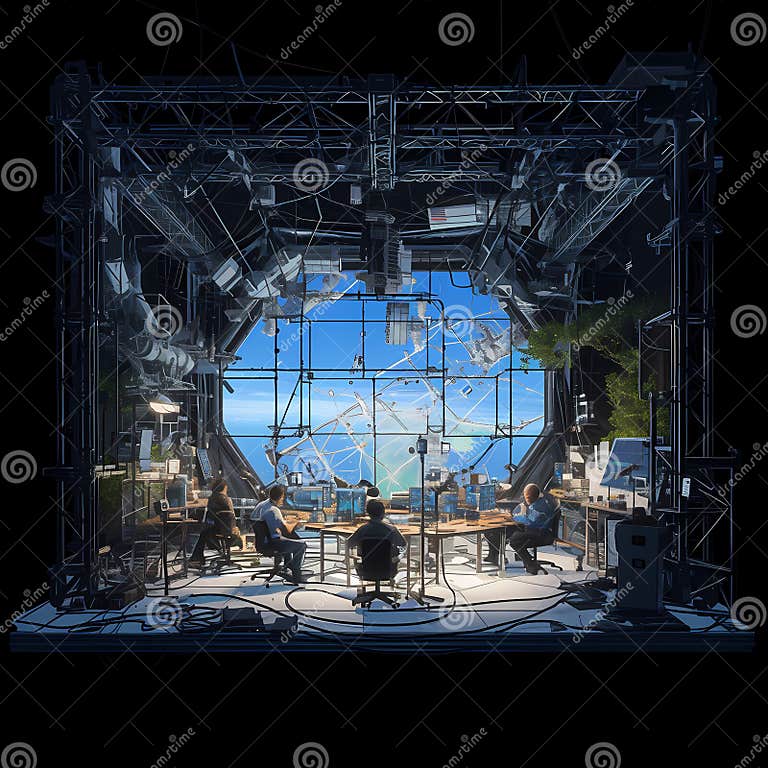 High-Tech Command Center - Future Tech Control Room Concept Stock ...