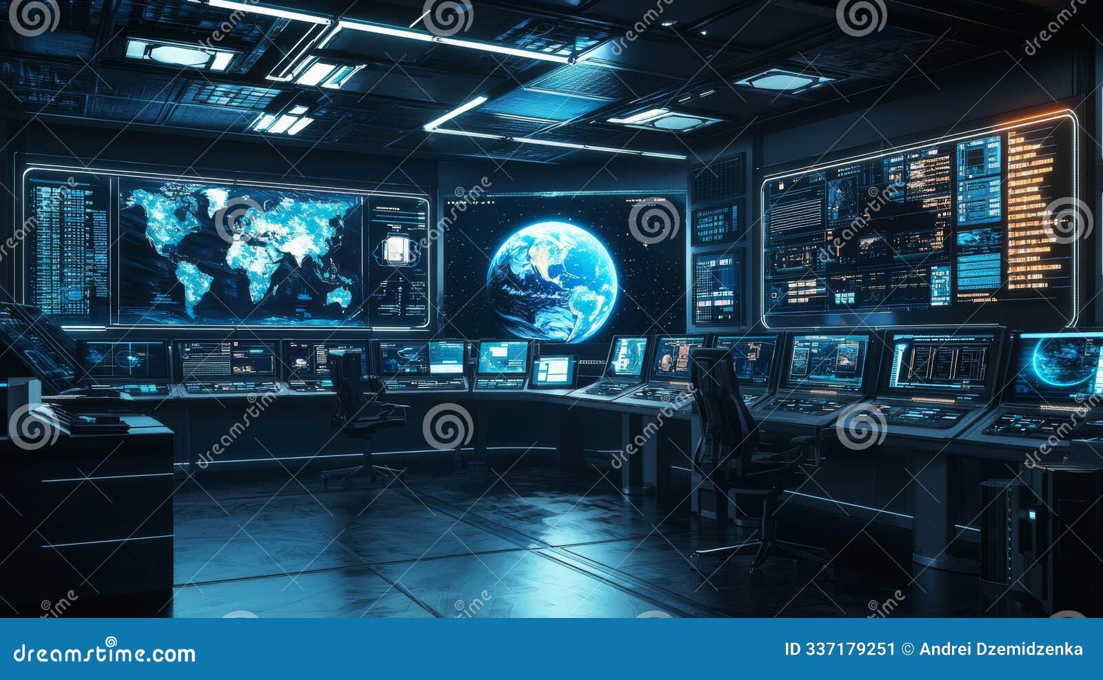 This High-tech Command Center Has Large Screens, Holographic Maps, and ...