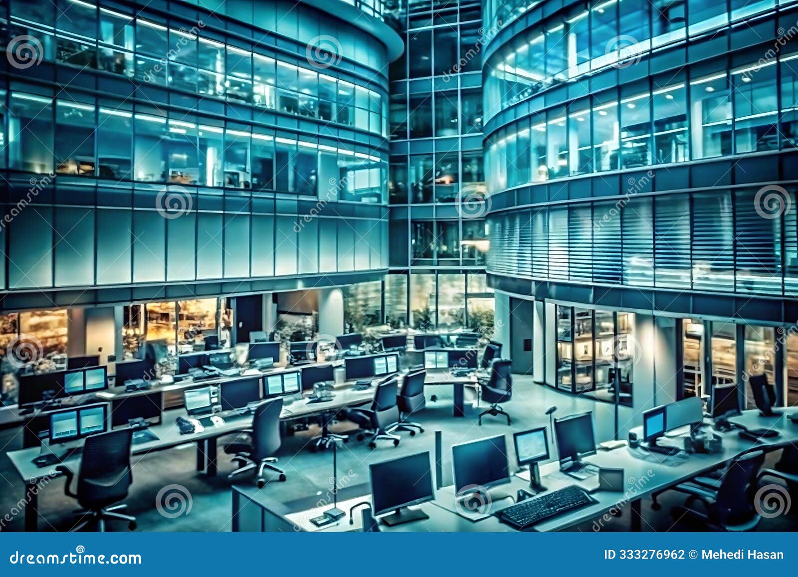 High Tech Company Controlling with Laptop Stock Illustration ...