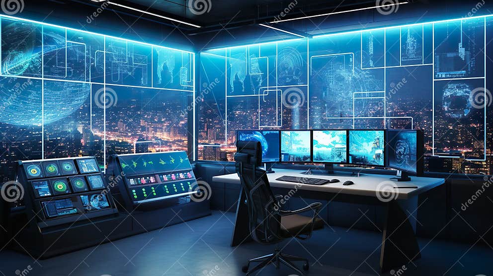 High Tech Computer Lab for Data Analytics with a Lot of Dashboards in ...