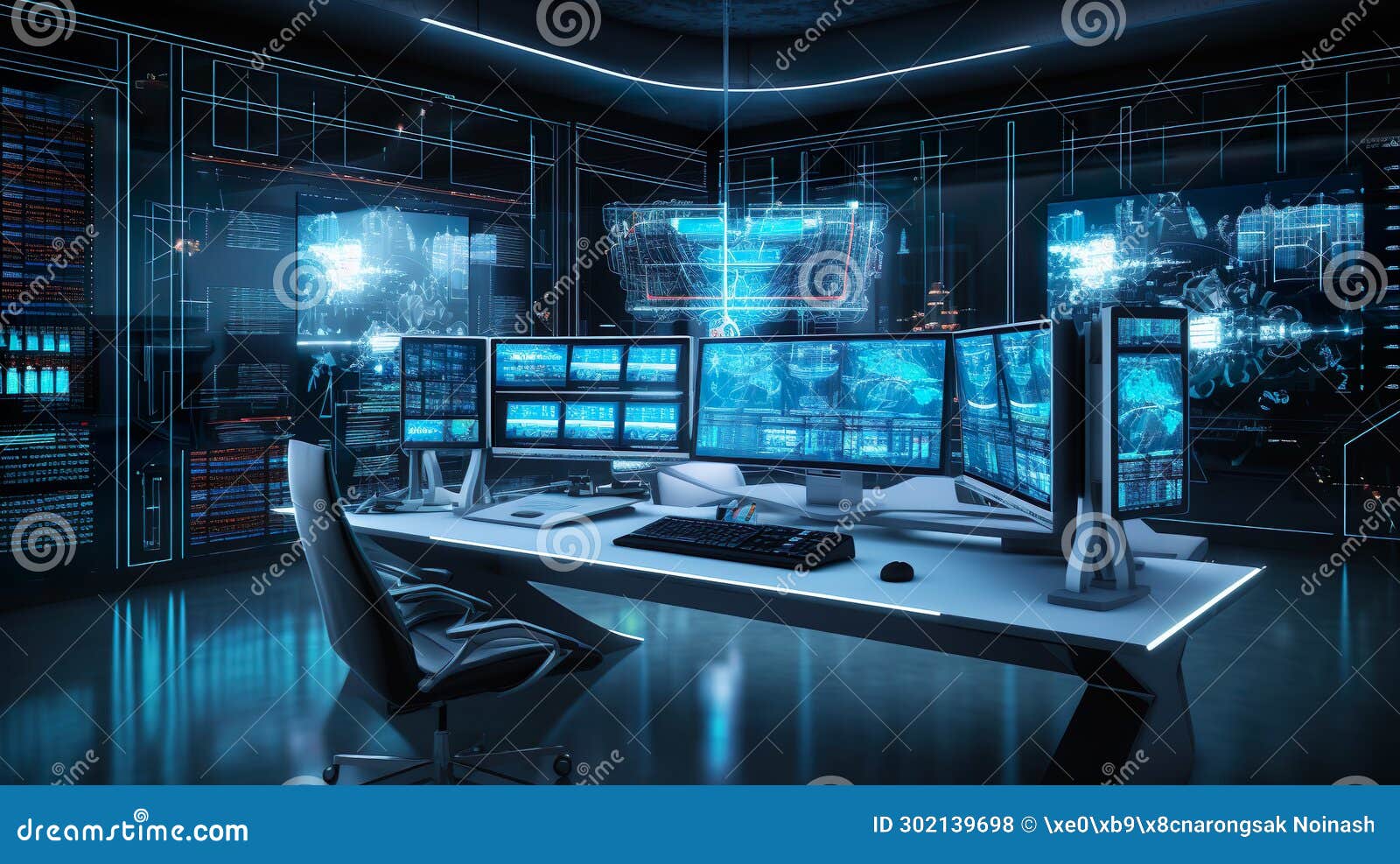 High Tech Computer Lab for Data Analytics with a Lot of Dashboards in ...