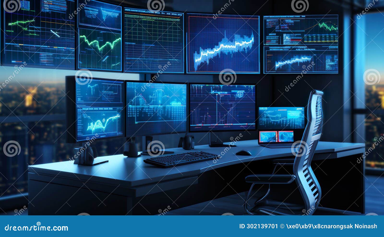 High Tech Computer Lab for Data Analytics with a Lot of Dashboards in ...