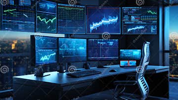 High Tech Computer Lab for Data Analytics with a Lot of Dashboards in ...