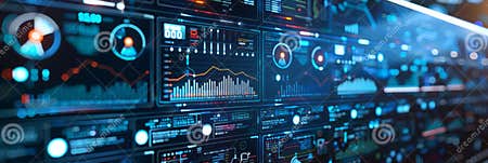 A High-tech Computer Screen Displaying a Detailed Network Monitoring ...