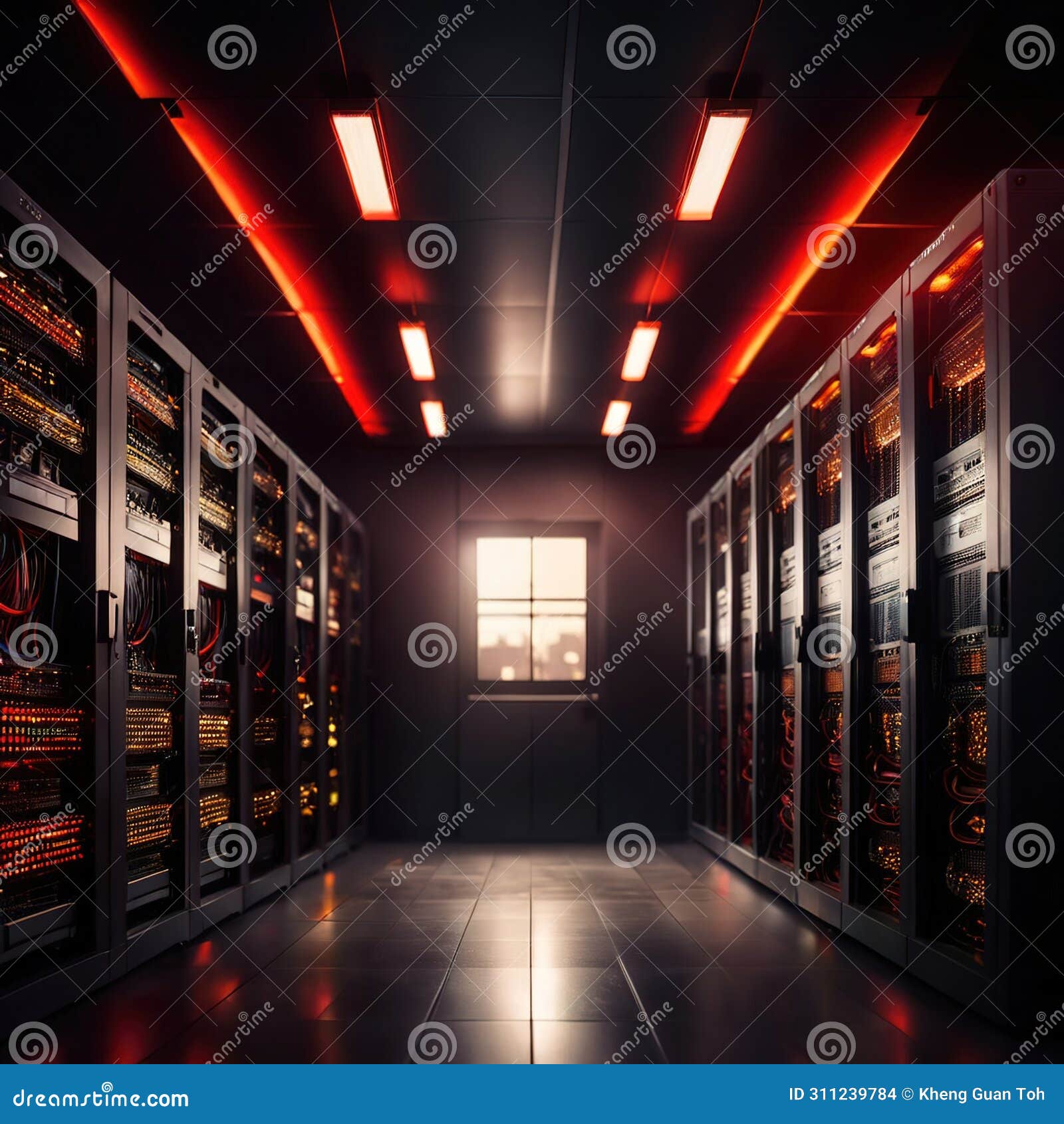 High Tech Computer Server Room Housing Centralized Information ...