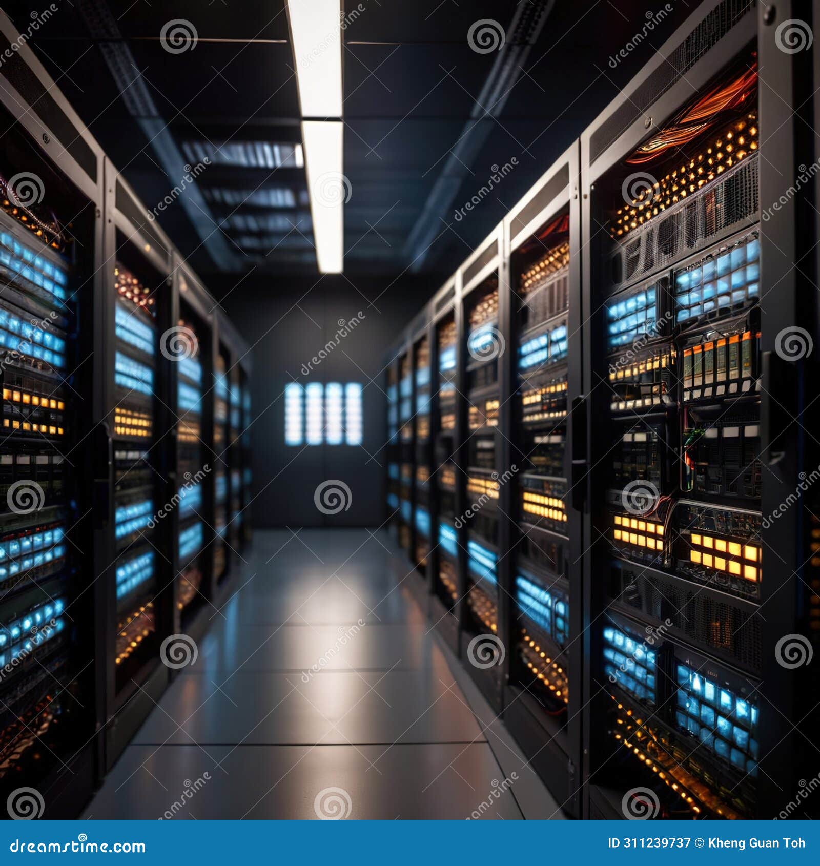 High Tech Computer Server Room Housing Centralized Information ...