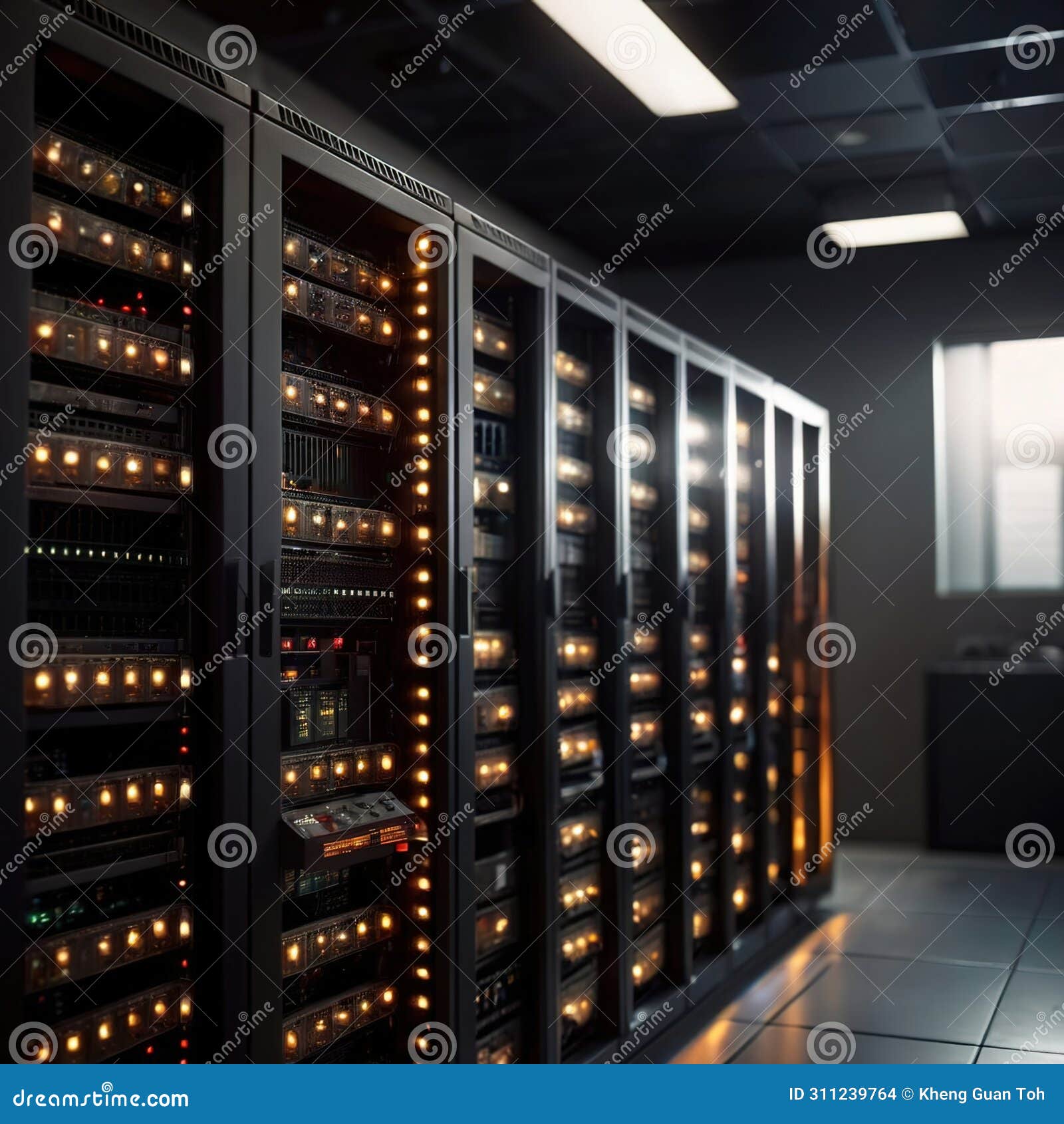 High Tech Computer Server Room Housing Centralized Information ...