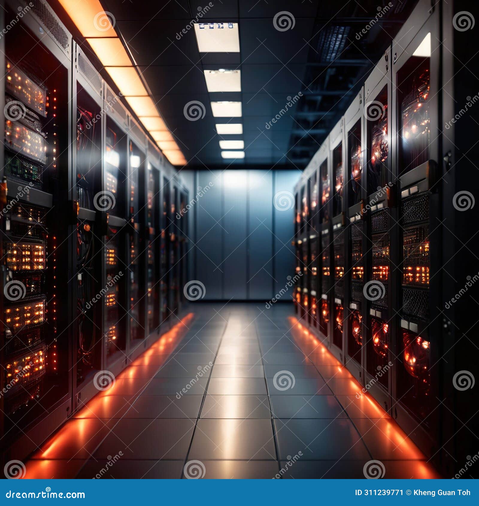 High Tech Computer Server Room Housing Centralized Information ...