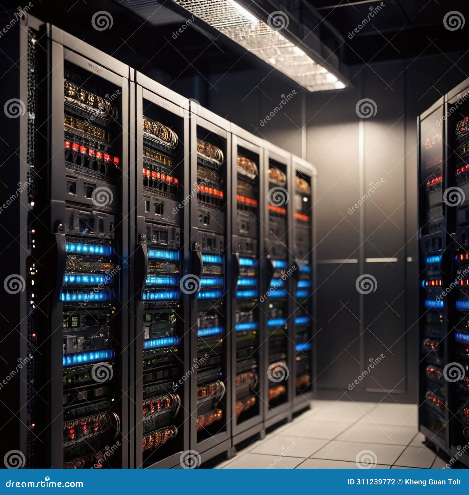 High Tech Computer Server Room Housing Centralized Information ...