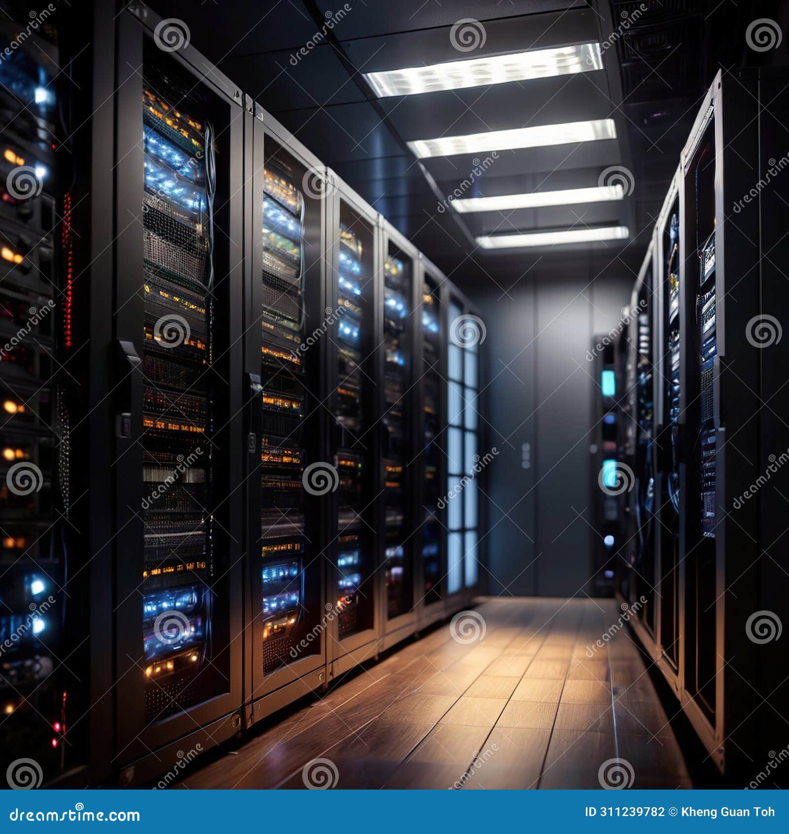 High Tech Computer Server Room Housing Centralized Information ...