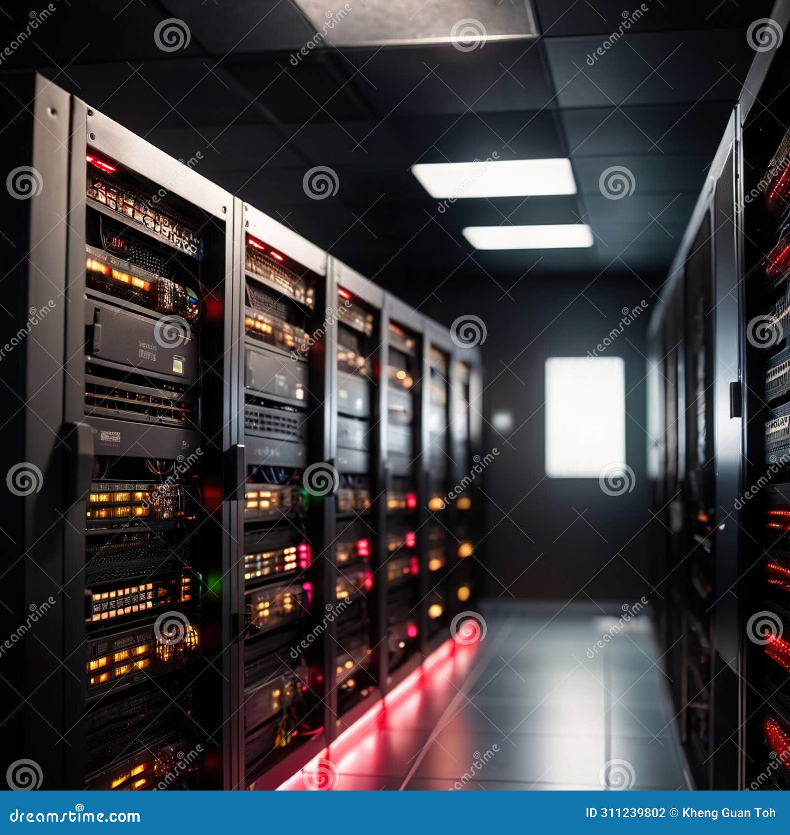 High Tech Computer Server Room Housing Centralized Information ...