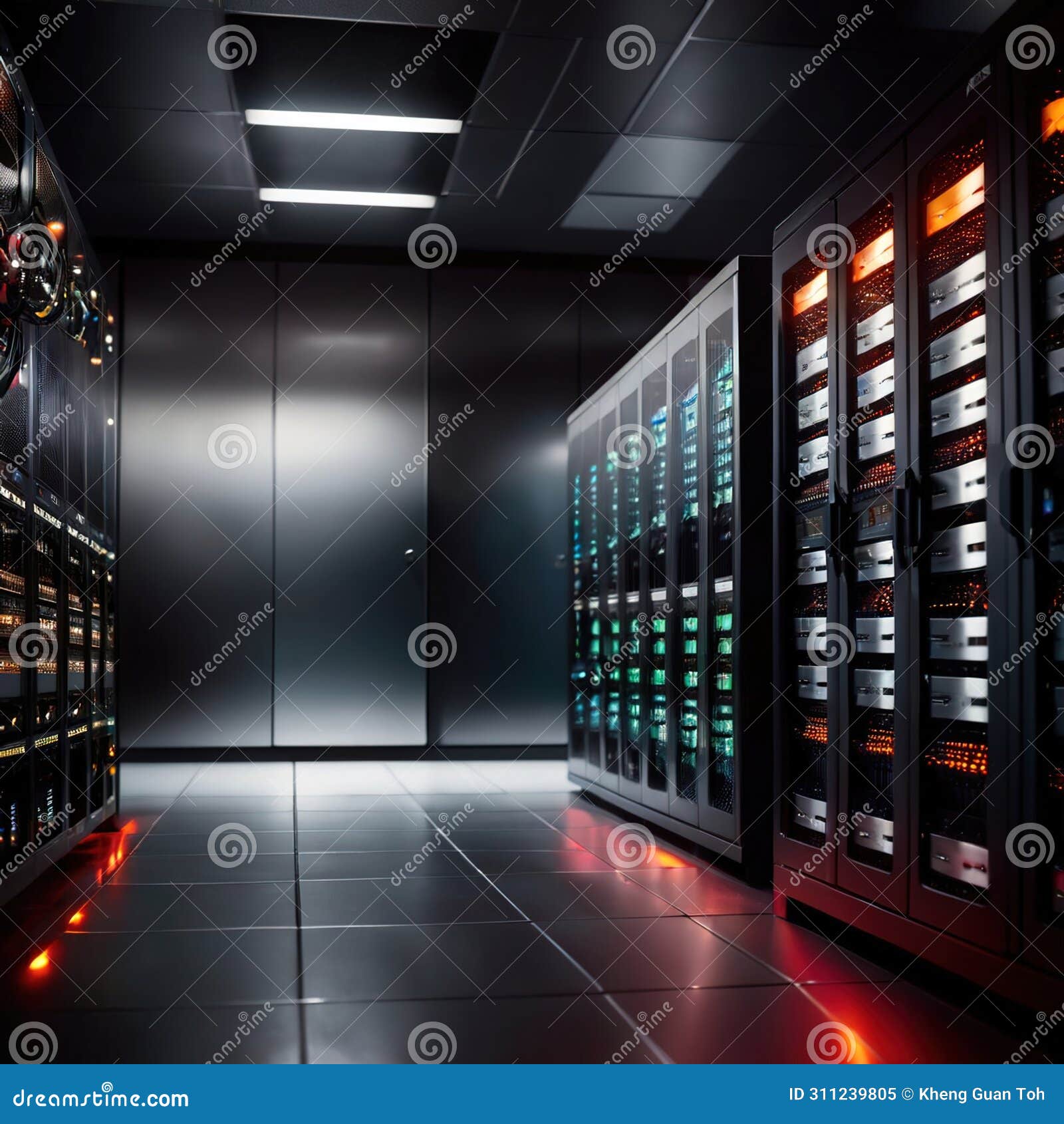 High Tech Computer Server Room Housing Centralized Information ...