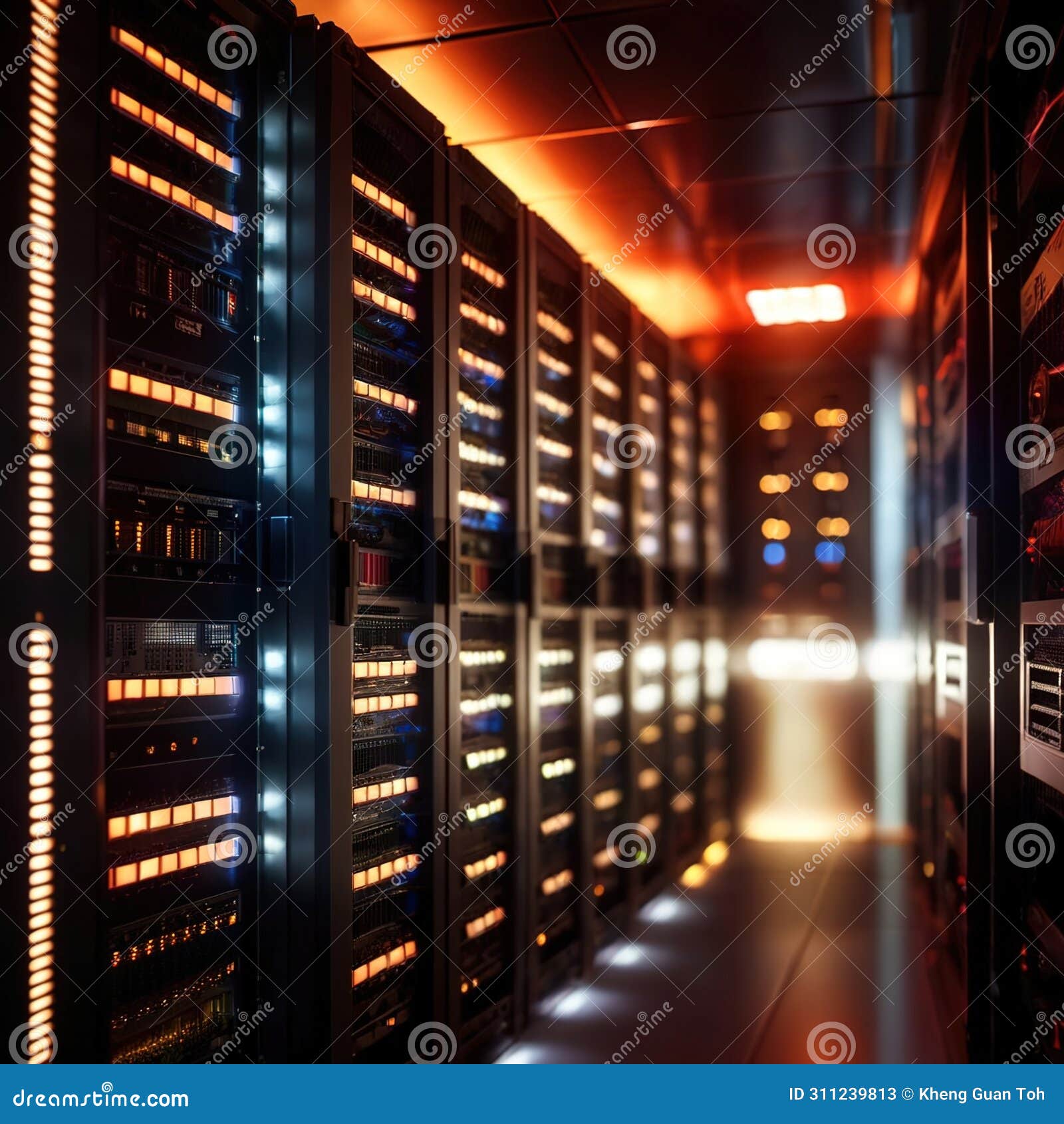 High Tech Computer Server Room Housing Centralized Information ...