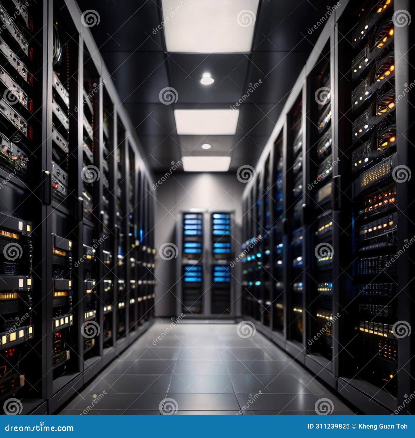 High Tech Computer Server Room Housing Centralized Information ...