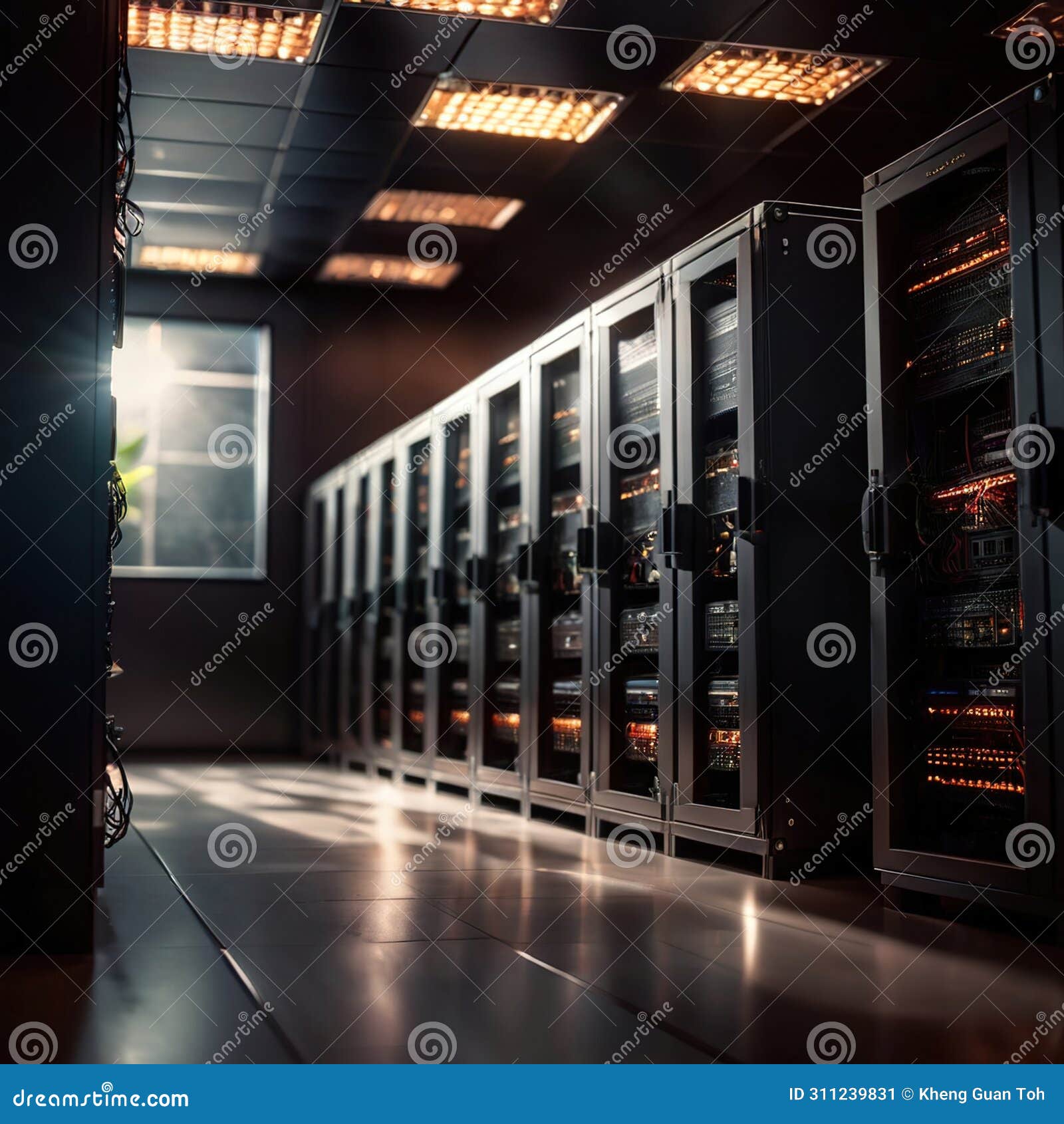 High Tech Computer Server Room Housing Centralized Information ...