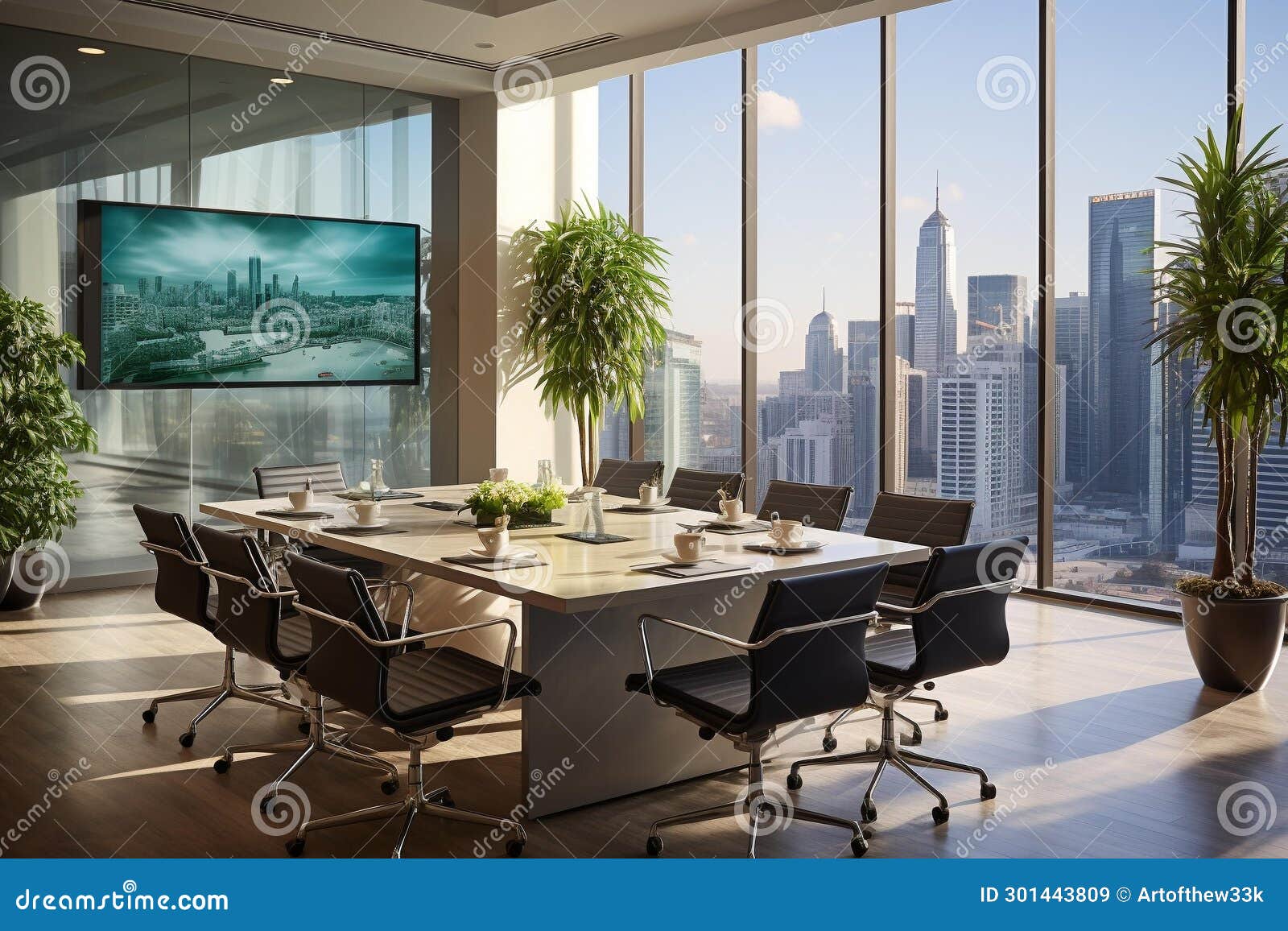 A High-tech Conference Room with Advanced Audio-visual Equipment. Stock ...