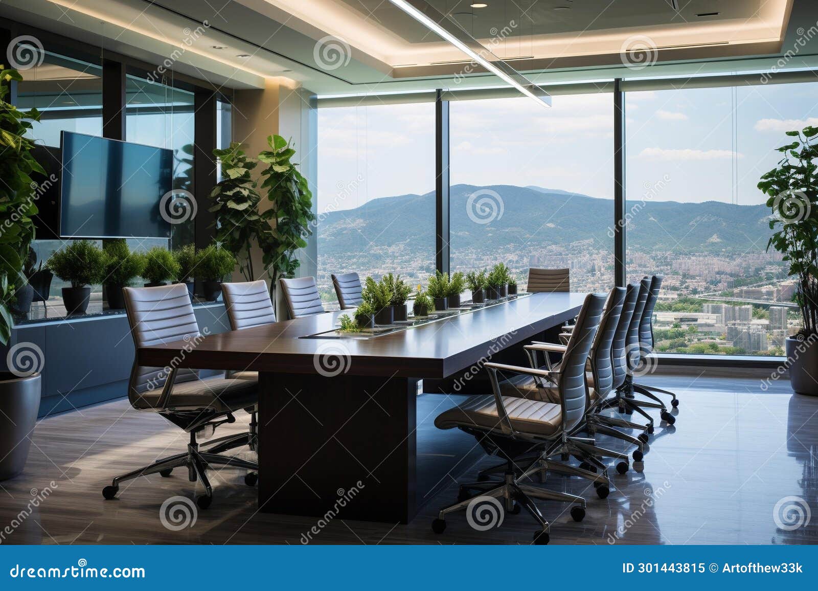 A High-tech Conference Room with Advanced Audio-visual Equipment. Stock ...