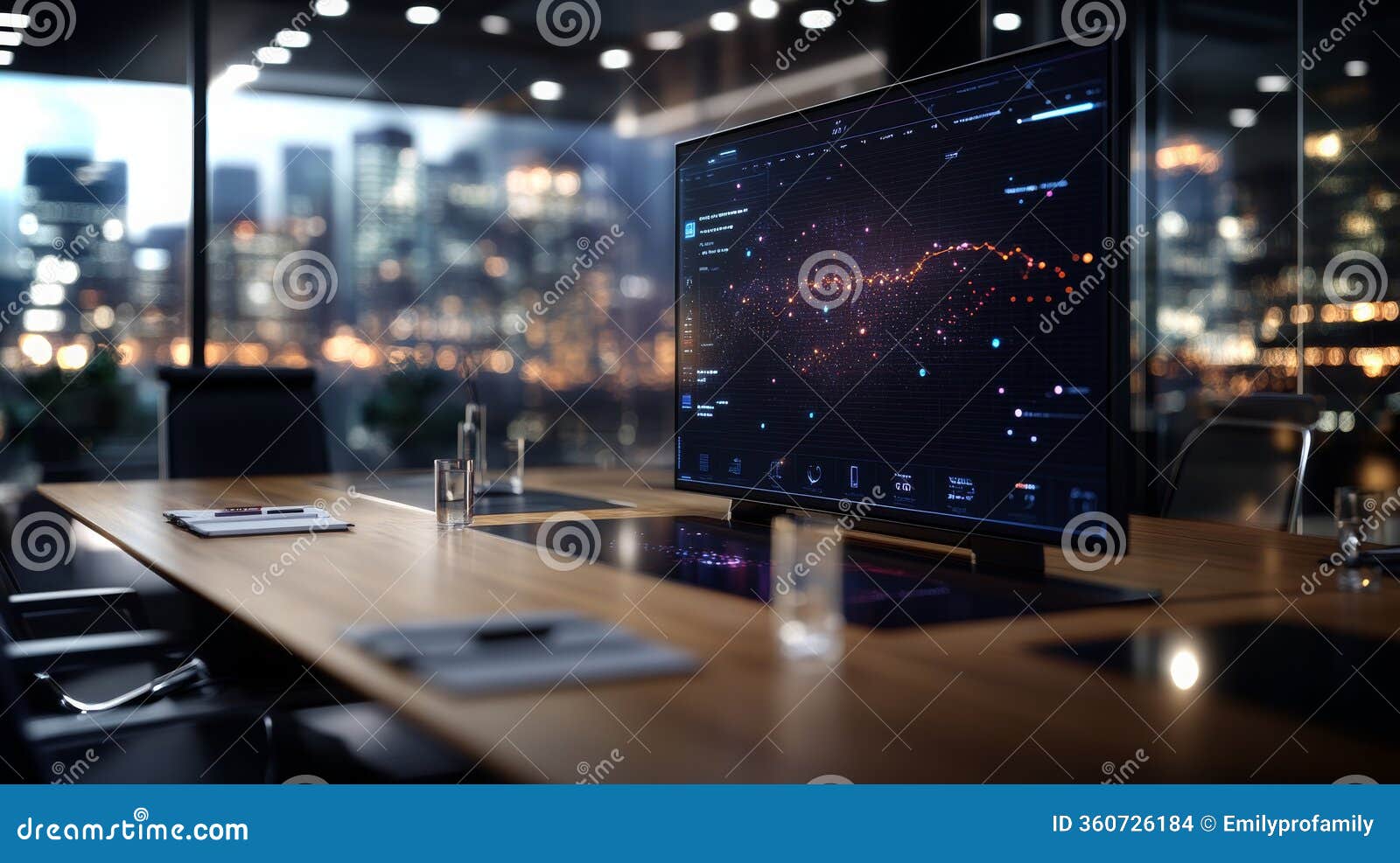 High-tech Conference Room Equipped with Advanced Presentations and ...