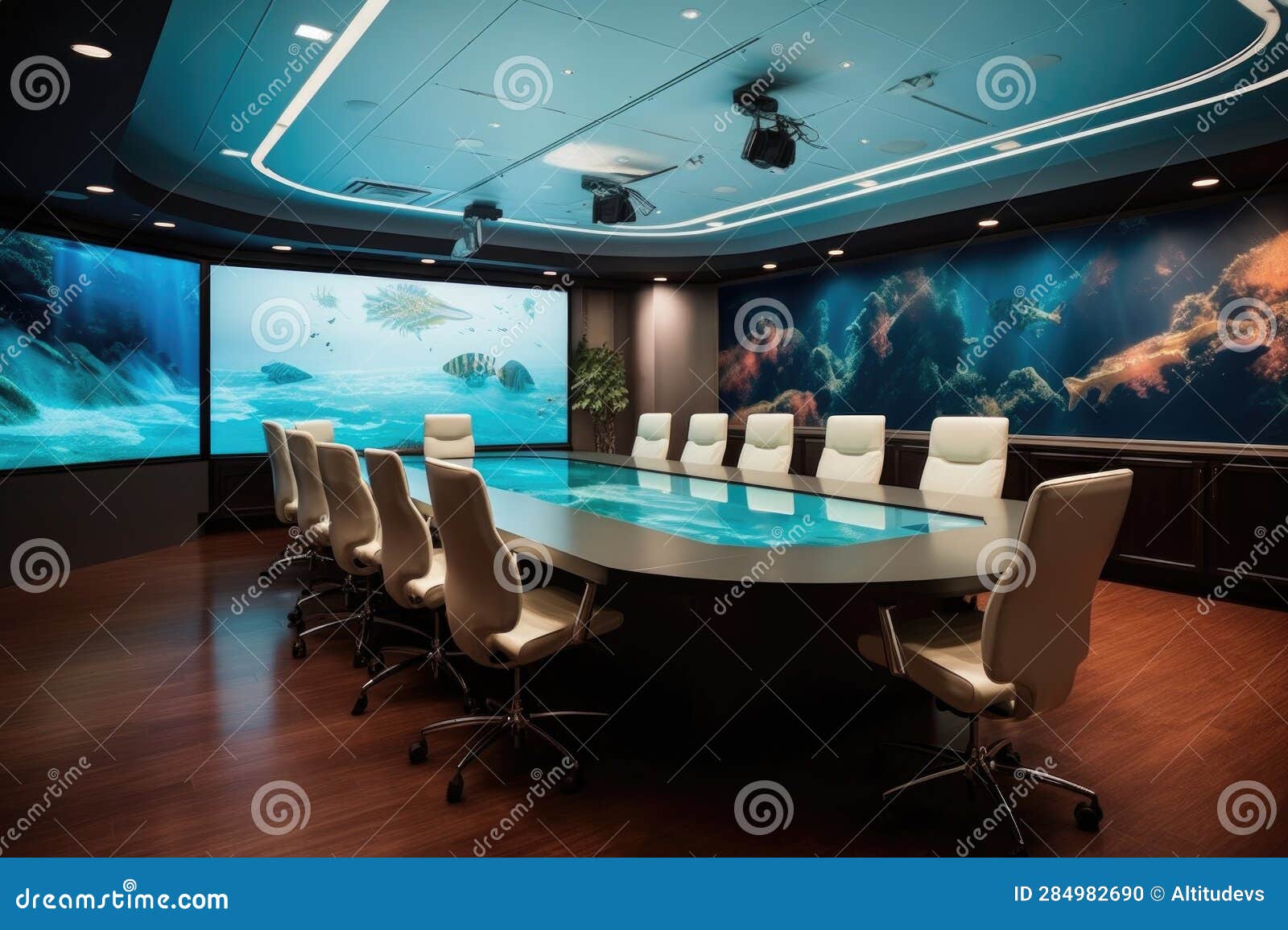 High-tech Conference Room with Voice-activated Controls Stock ...