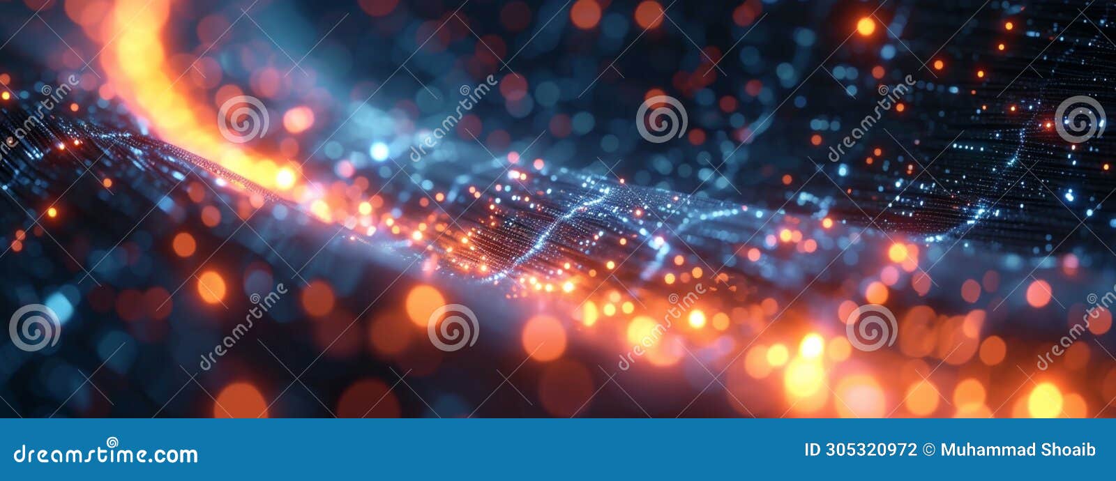 High Tech Connectivity Glass Fiber Cable Banner for Web Design Stock ...