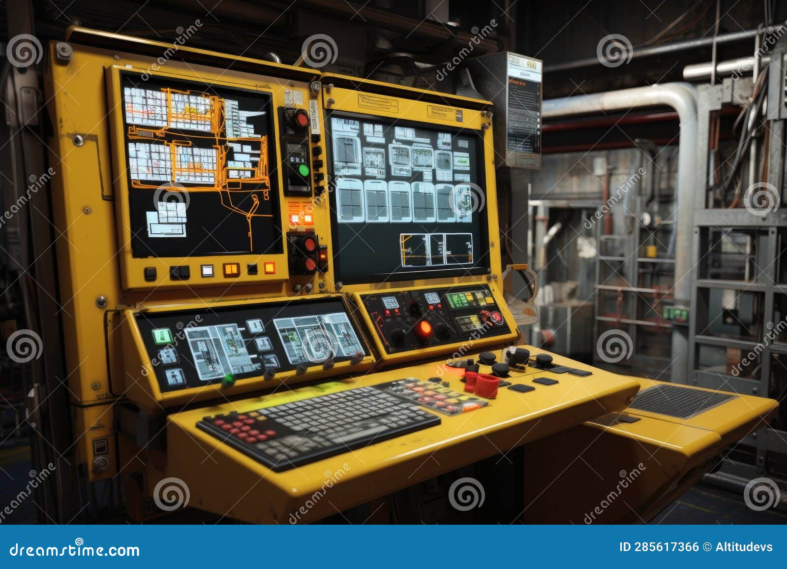 High-tech Control Panel for Warehouse Robots Stock Illustration ...