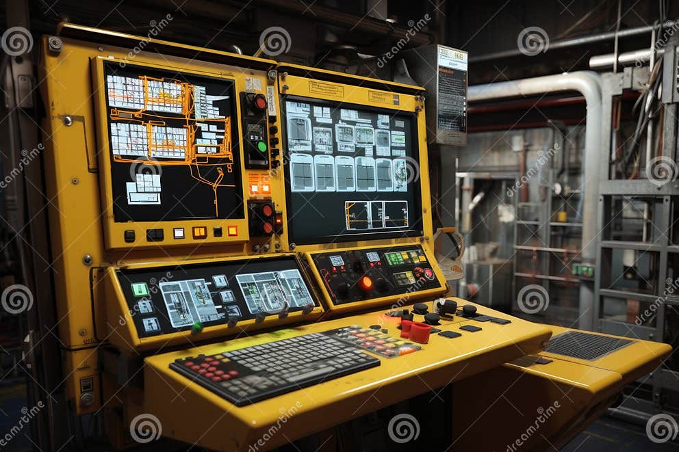 High-tech Control Panel for Warehouse Robots Stock Illustration ...