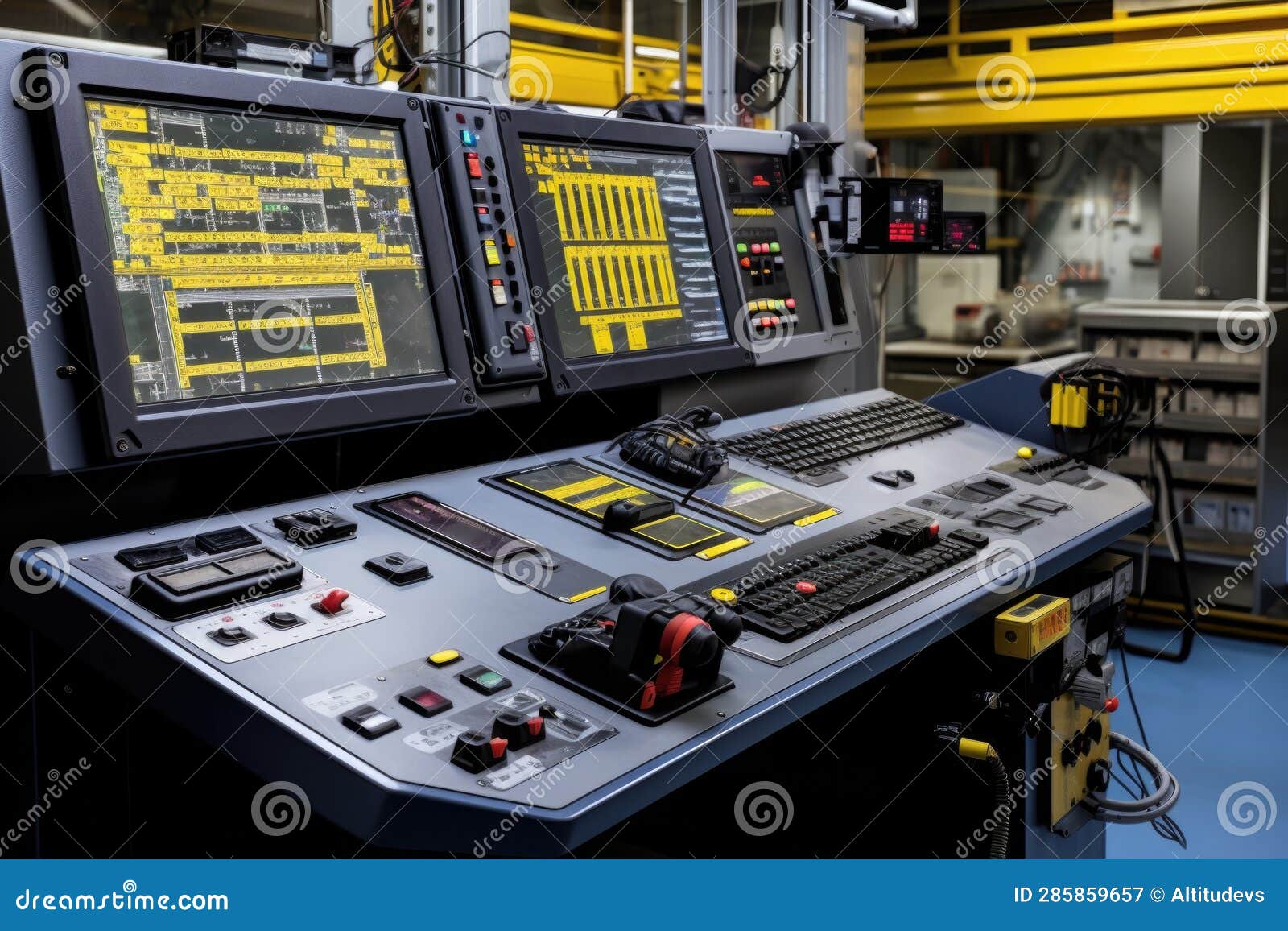 High-tech Control Panel for Warehouse Robots Stock Image - Image of ...