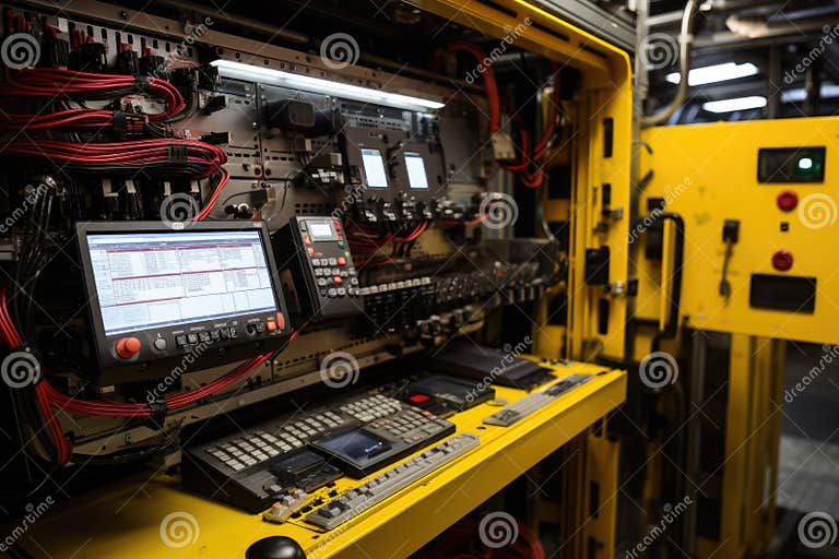 High-tech Control Panel for Warehouse Robots Stock Image - Image of ...