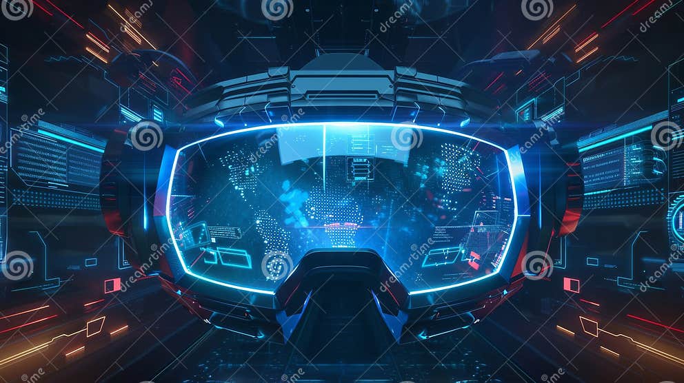 A High-tech Control Room with Advanced Virtual Reality Interface ...