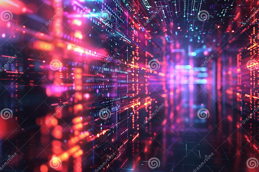 High-tech Control Room with Digital Screens Displaying Global Data ...