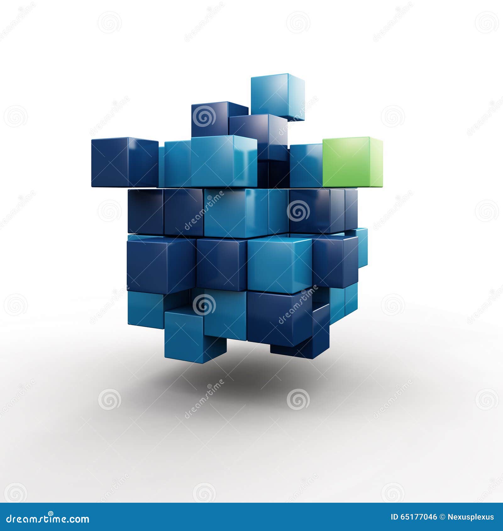 High tech cube figure stock illustration. Illustration of geometric ...