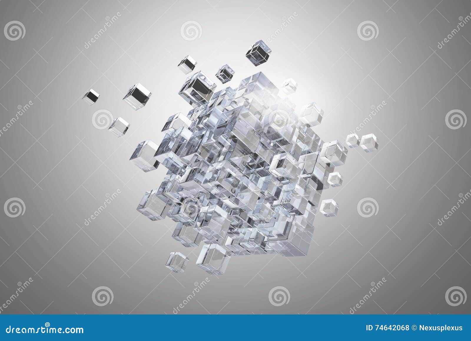 High Tech Cube Figure . Mixed Media Stock Photo - Image of abstraction ...