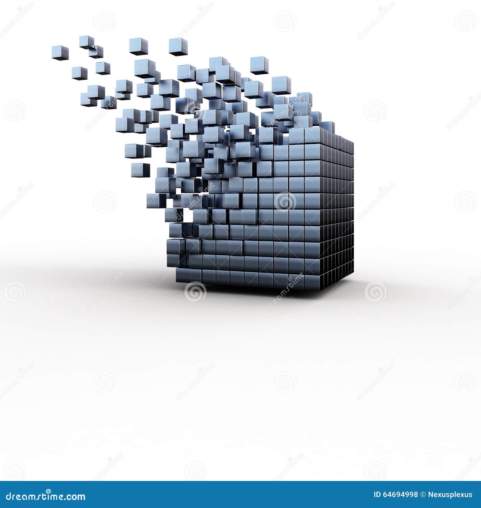 High tech cube stock illustration. Illustration of blue - 64694998