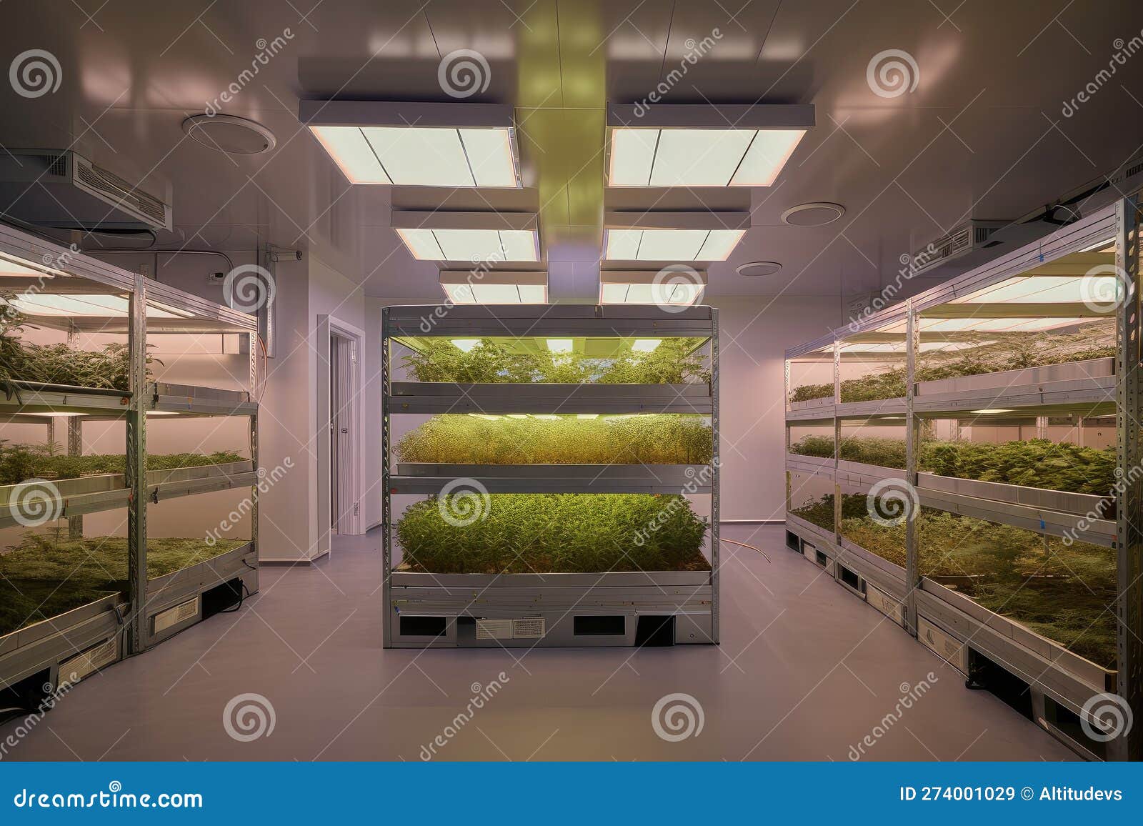 High-tech Cultivation Room with Advanced Equipment and Sophisticated ...