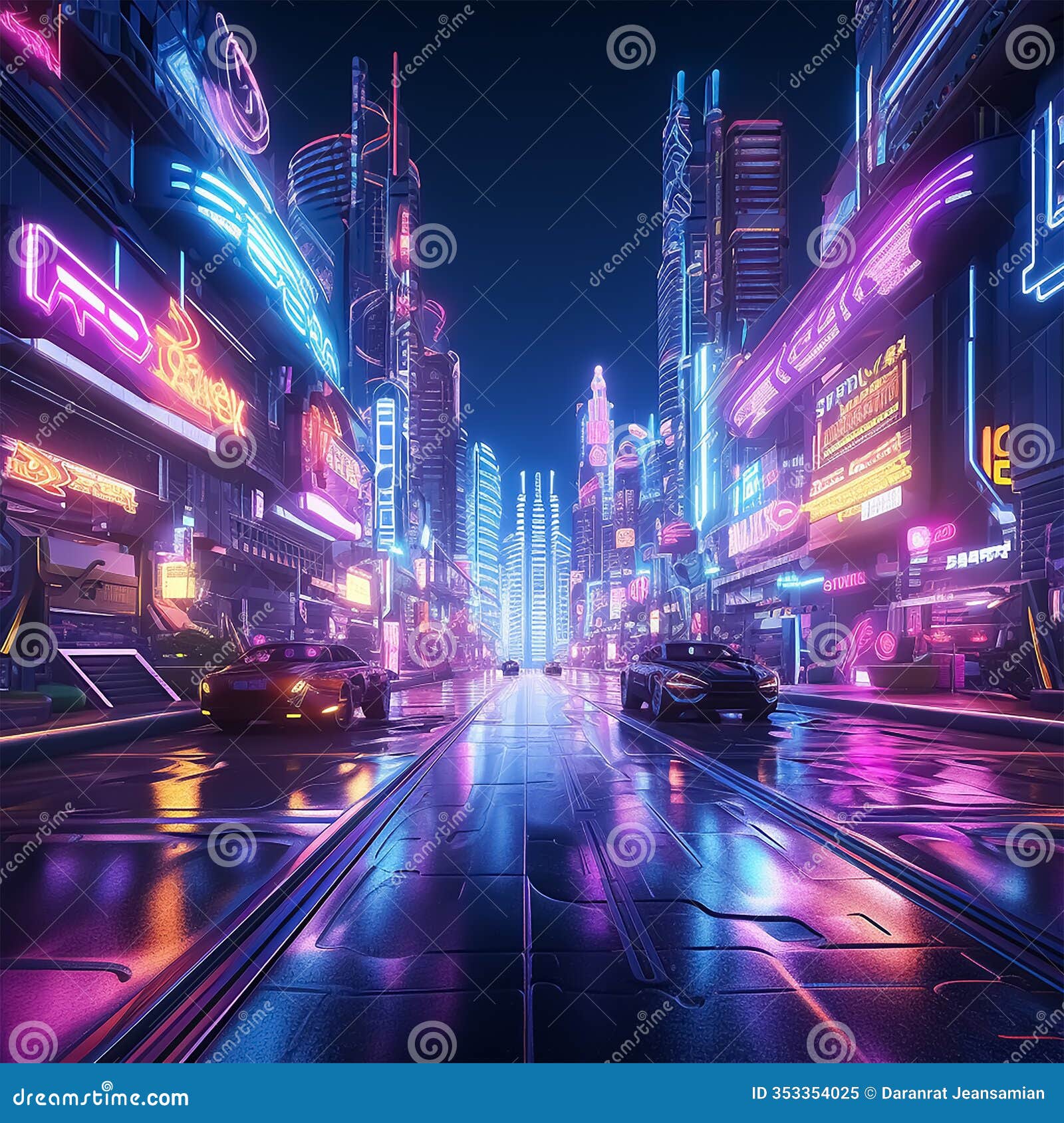 Bio Tech Cyberpunk Human Figure Sitting In Lotus On Urban Futuristic ...