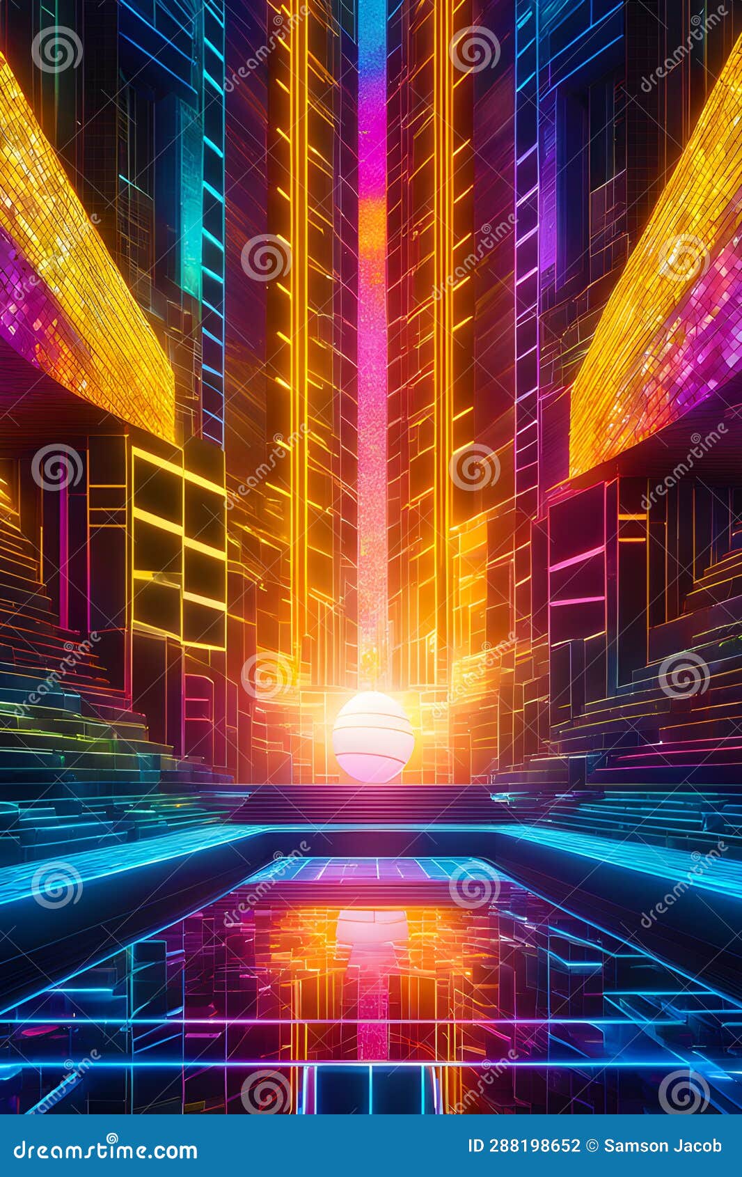 High Tech Cybersecurity with Multicolor Glass Patterns Generated by Ai ...